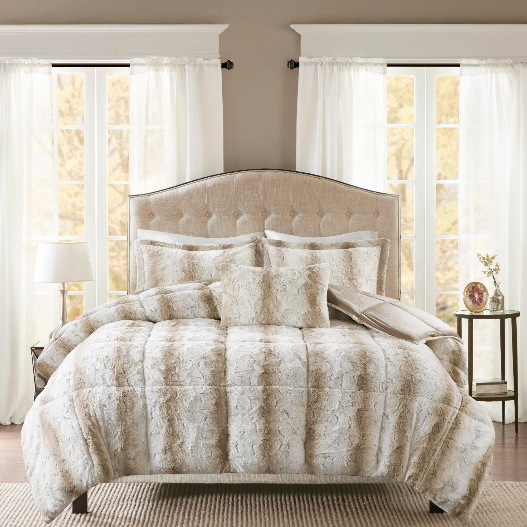 Click here for Marselle 4 Piece King Comforter Set  Sand prices