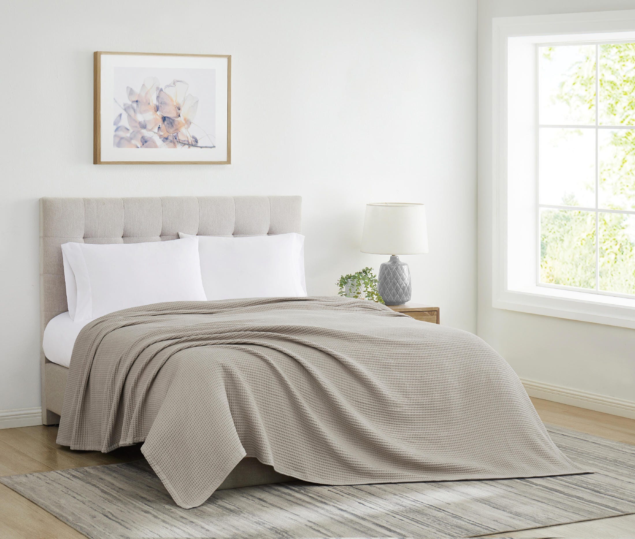 Click here for Heritage Cotton Waffle Queen Blanket  Khaki prices