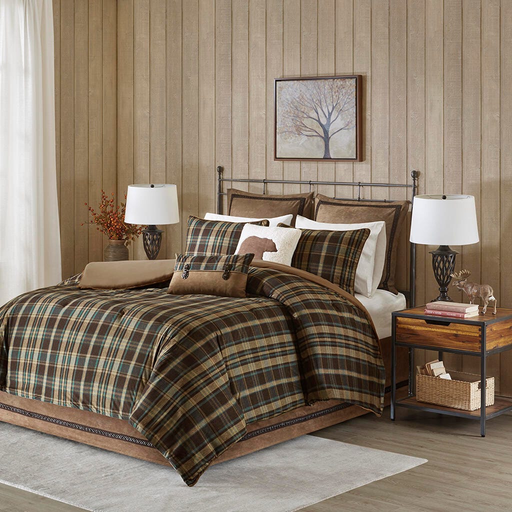 Click here for Hadley Plaid Twin Oversized Cozy Spun Comforter Se... prices