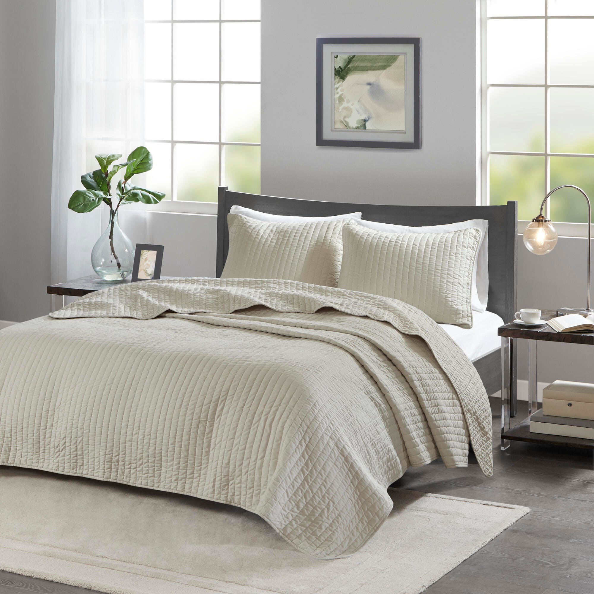 Click here for Keaton Full/Queen 3 Piece Quilt Set  Cream prices