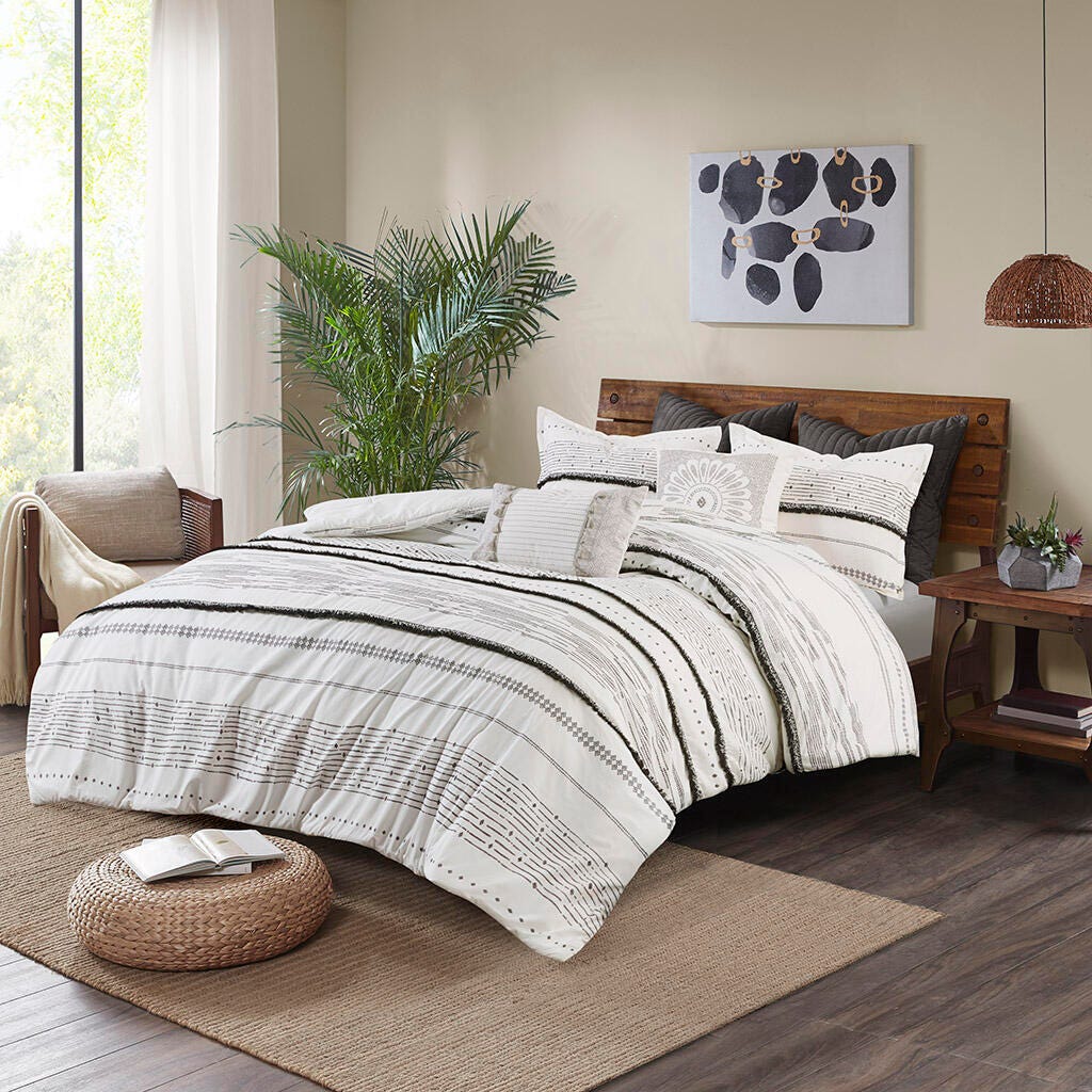 Click here for Nea Full/Queen Printed Comforter Set with Trims  B... prices