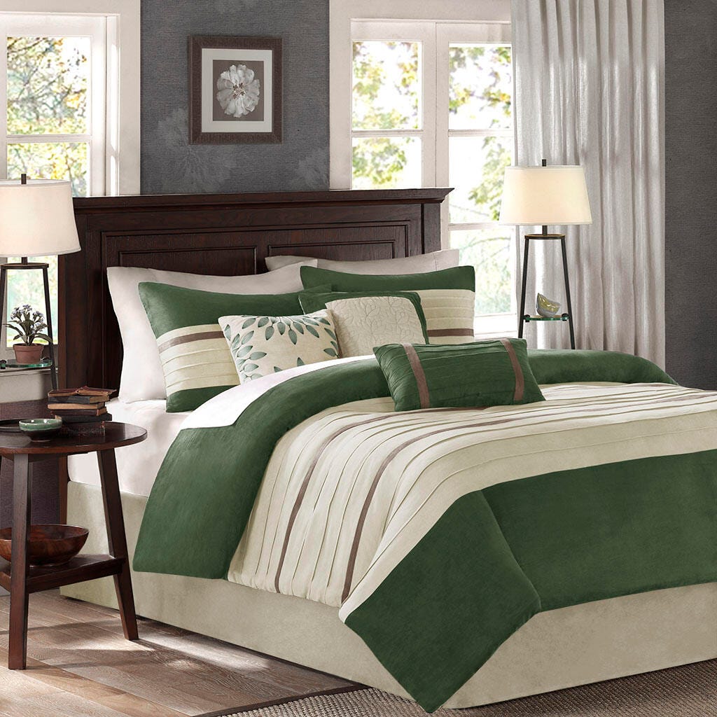 Click here for Palmer Queen 7 Piece Comforter Set  Green prices