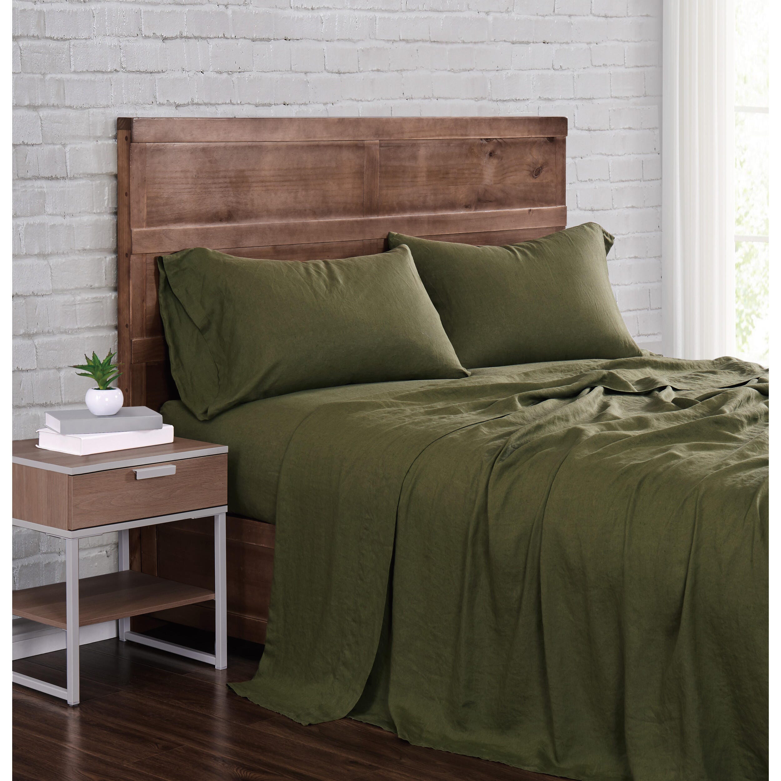 Click here for Brooklyn Loom Linen California King Sheet Set  Mos... prices