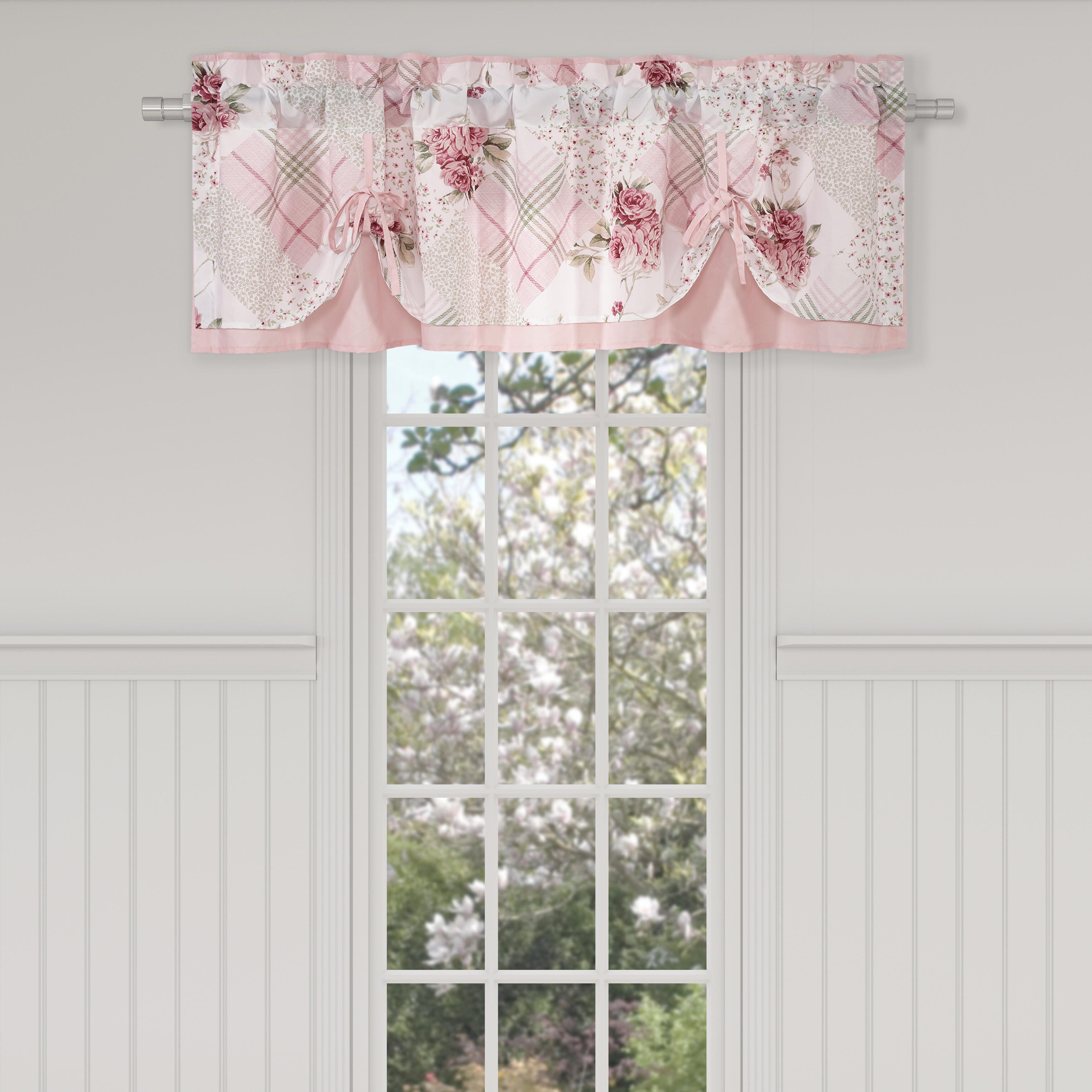 Click here for Royal Court Bungalow Tie-Up Window Valance  Rose prices