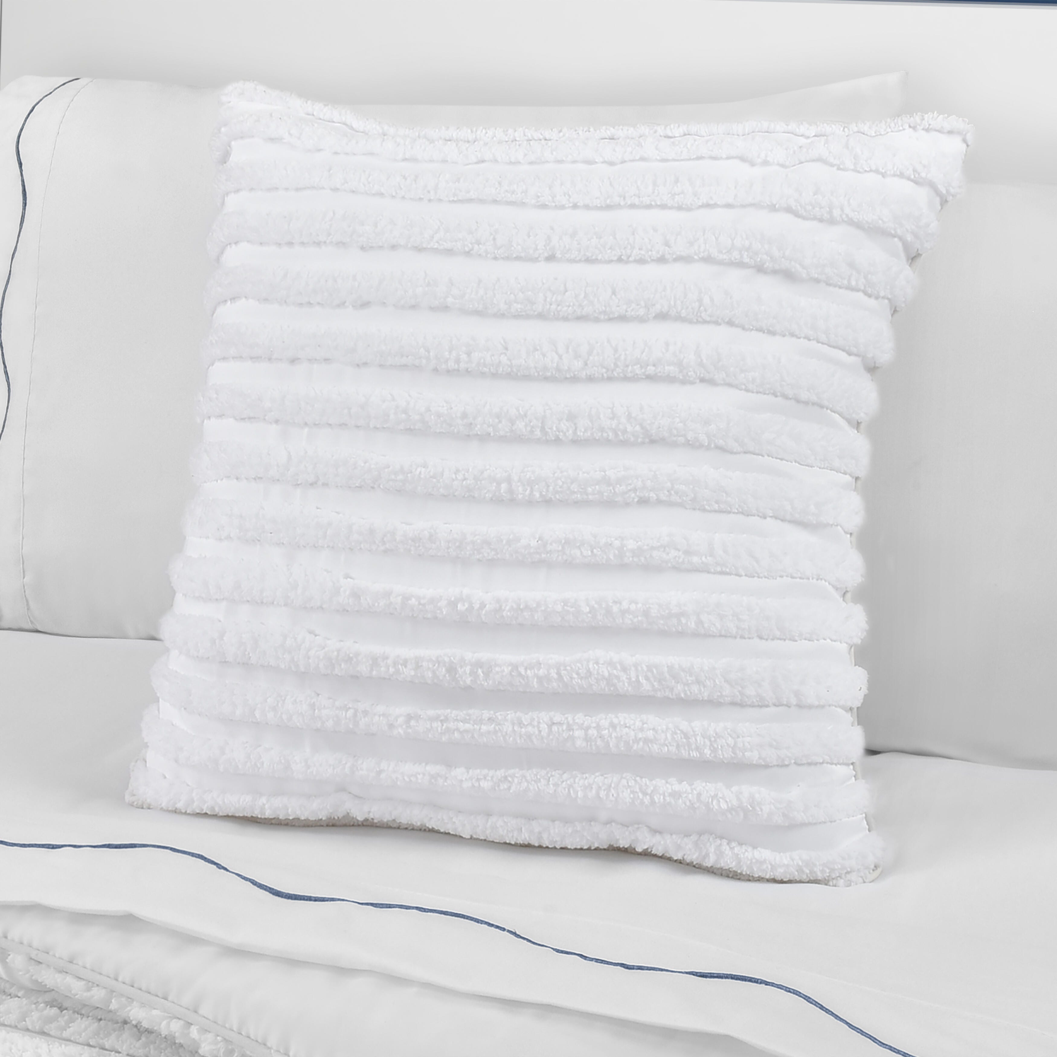 Click here for J. Queen Bold Darby Decorative Throw Pillow  White prices