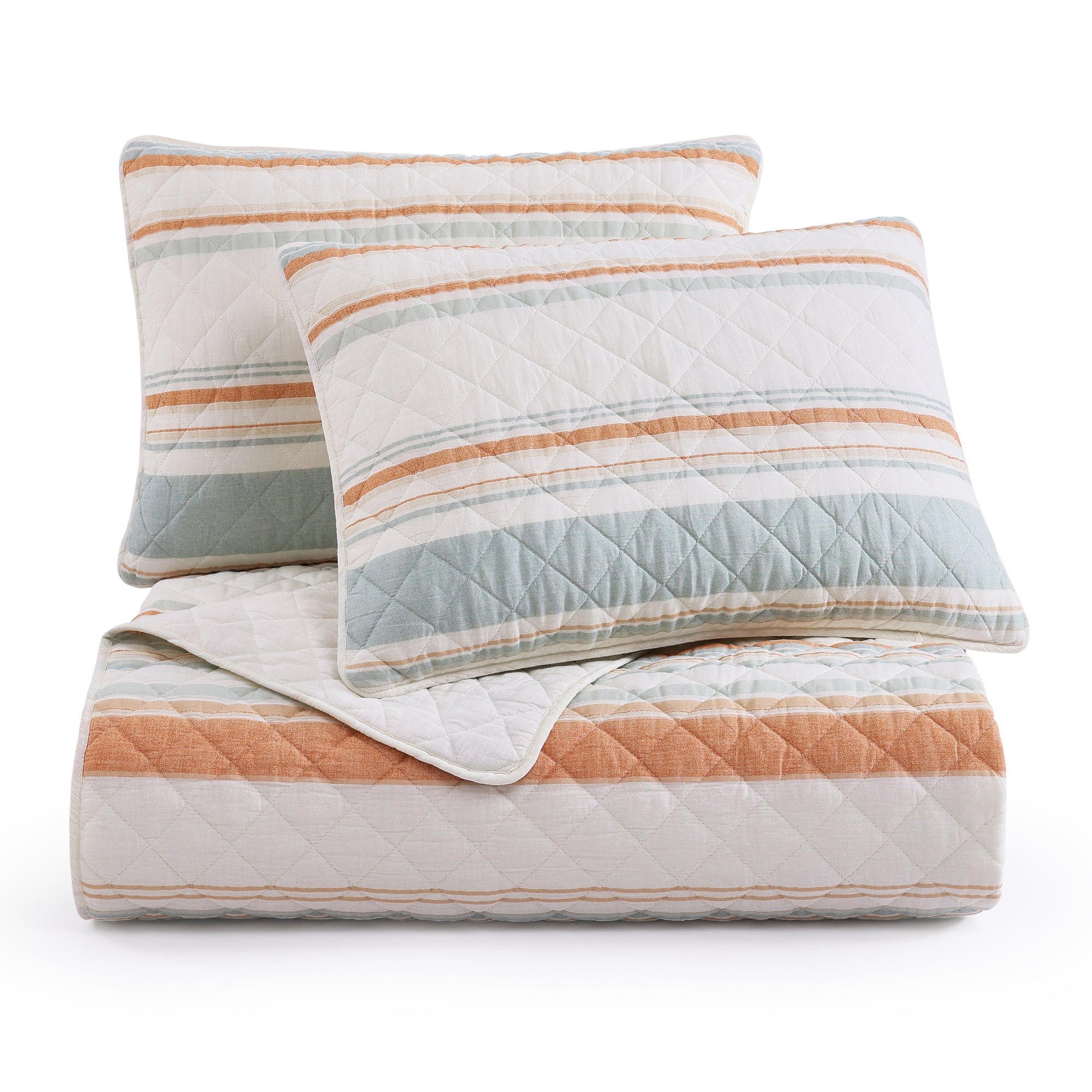 Click here for Indigo Hill Mystic 3-Piece King Quilt Set  Coral prices