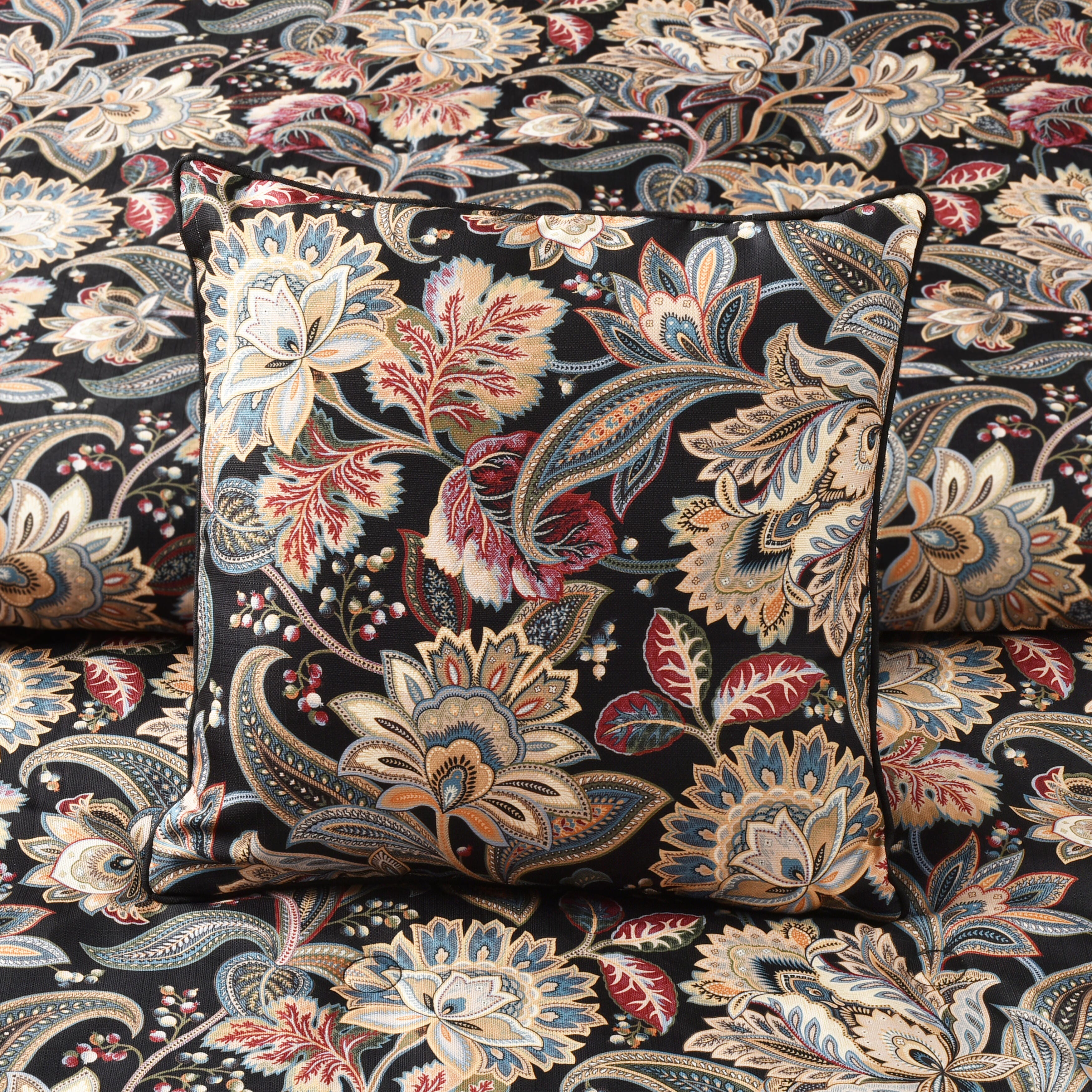 Click here for Royal Court Calabria 20 Square Throw Pillow  Black prices