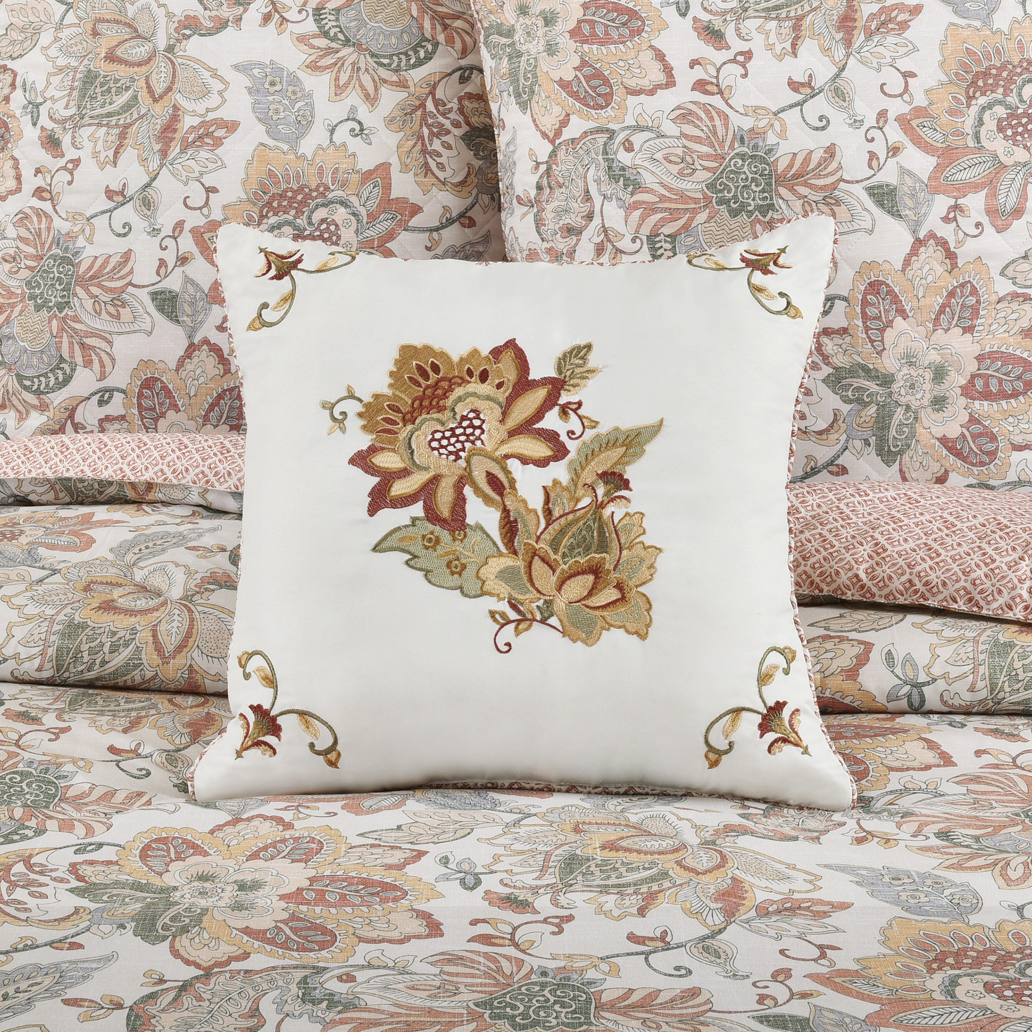 Click here for Royal Court Janessa 16 Square Throw Pillow  Spice prices