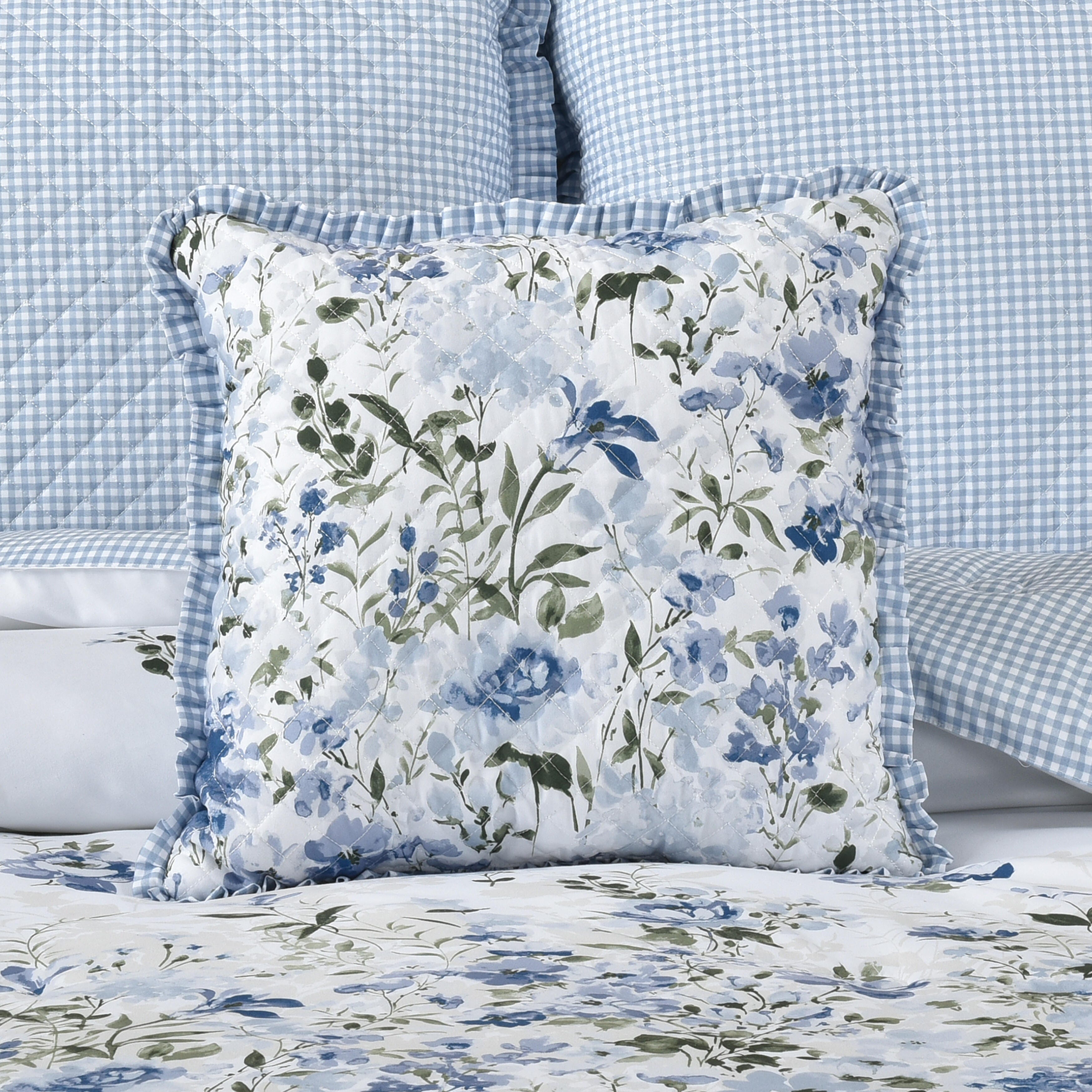 Click here for Royal Court Kourtney Square Throw Pillow  Blue prices