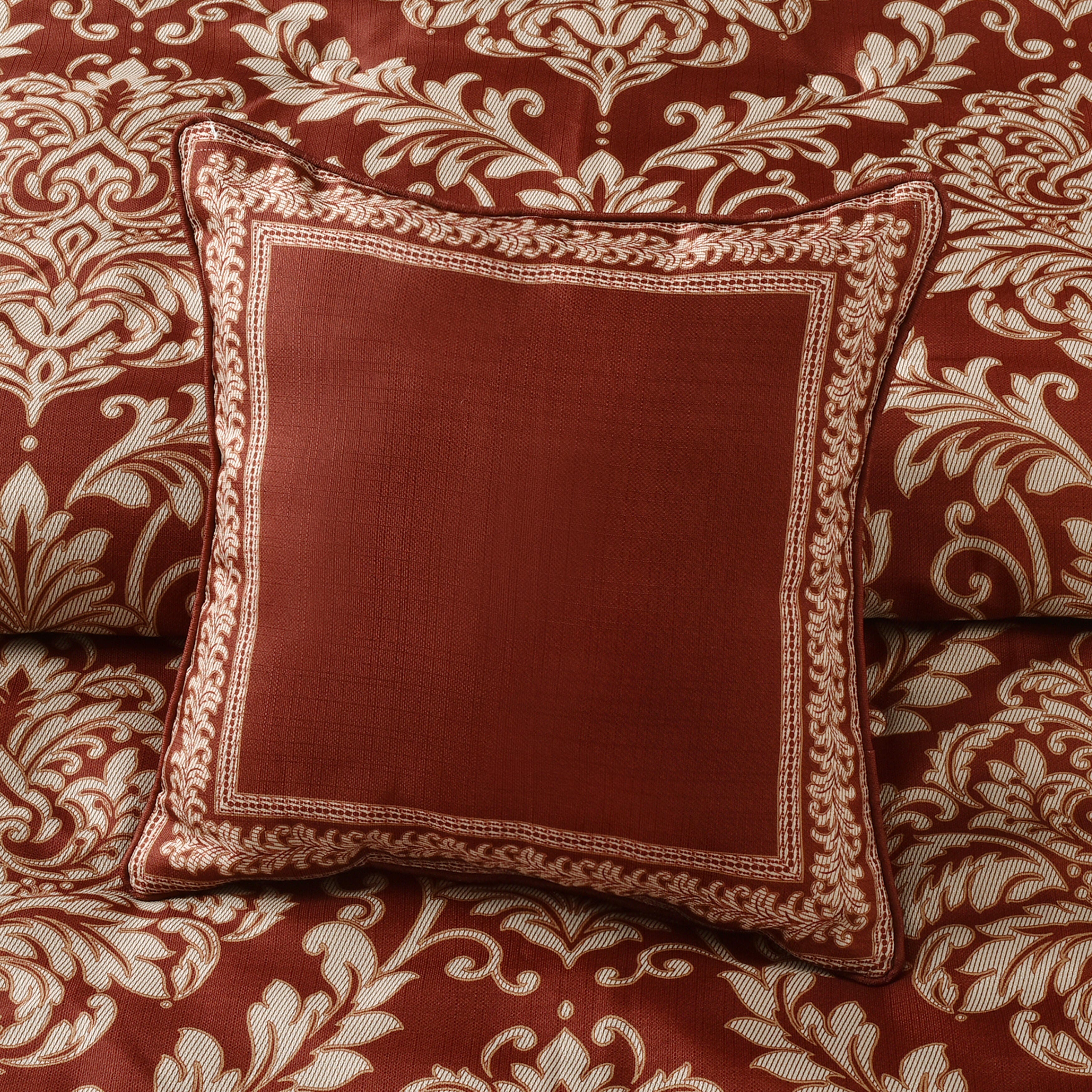 Click here for Royal Court Lazia 18 Square Throw Pillow  Red prices