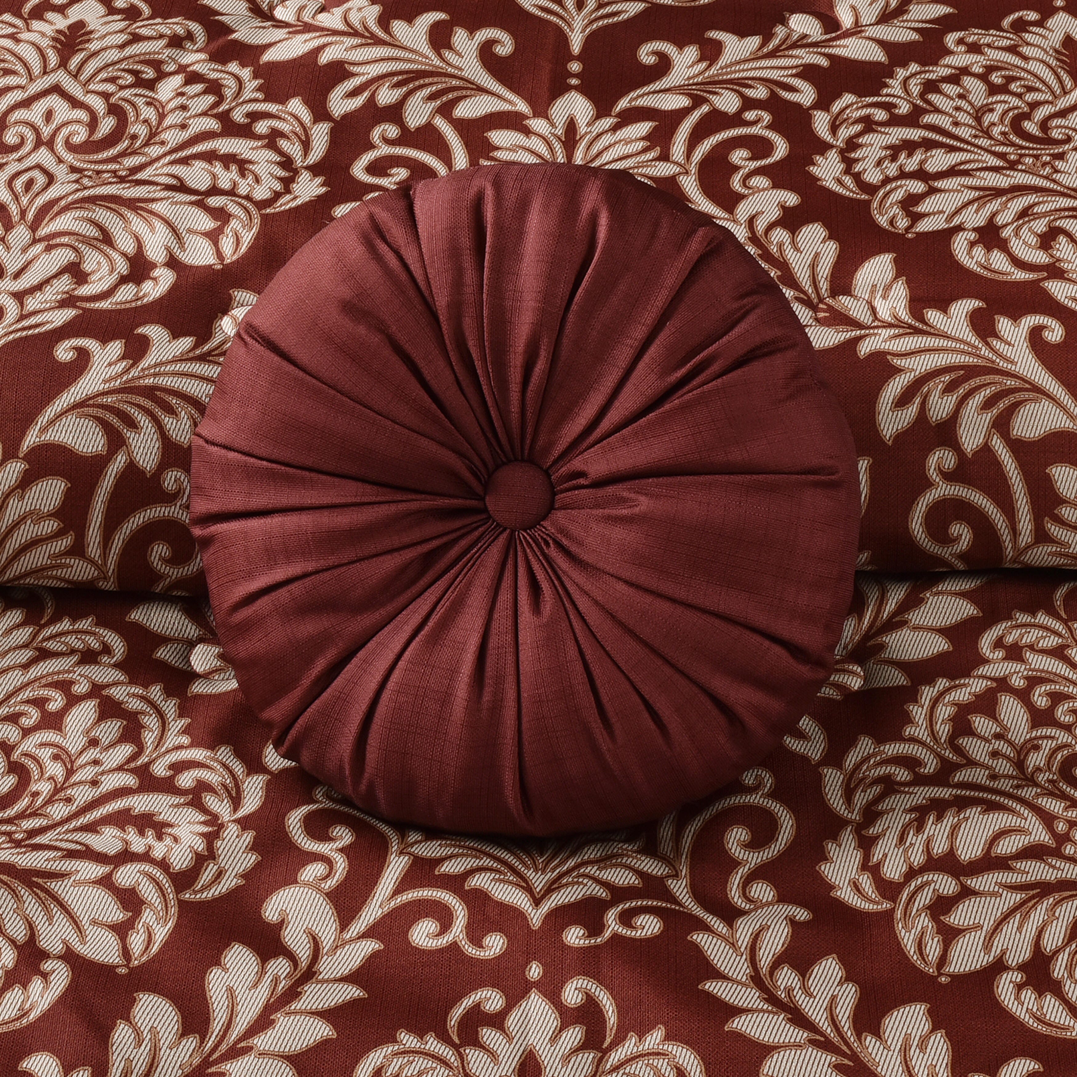 Click here for Royal Court Lazia Round Throw Pillow  Red prices