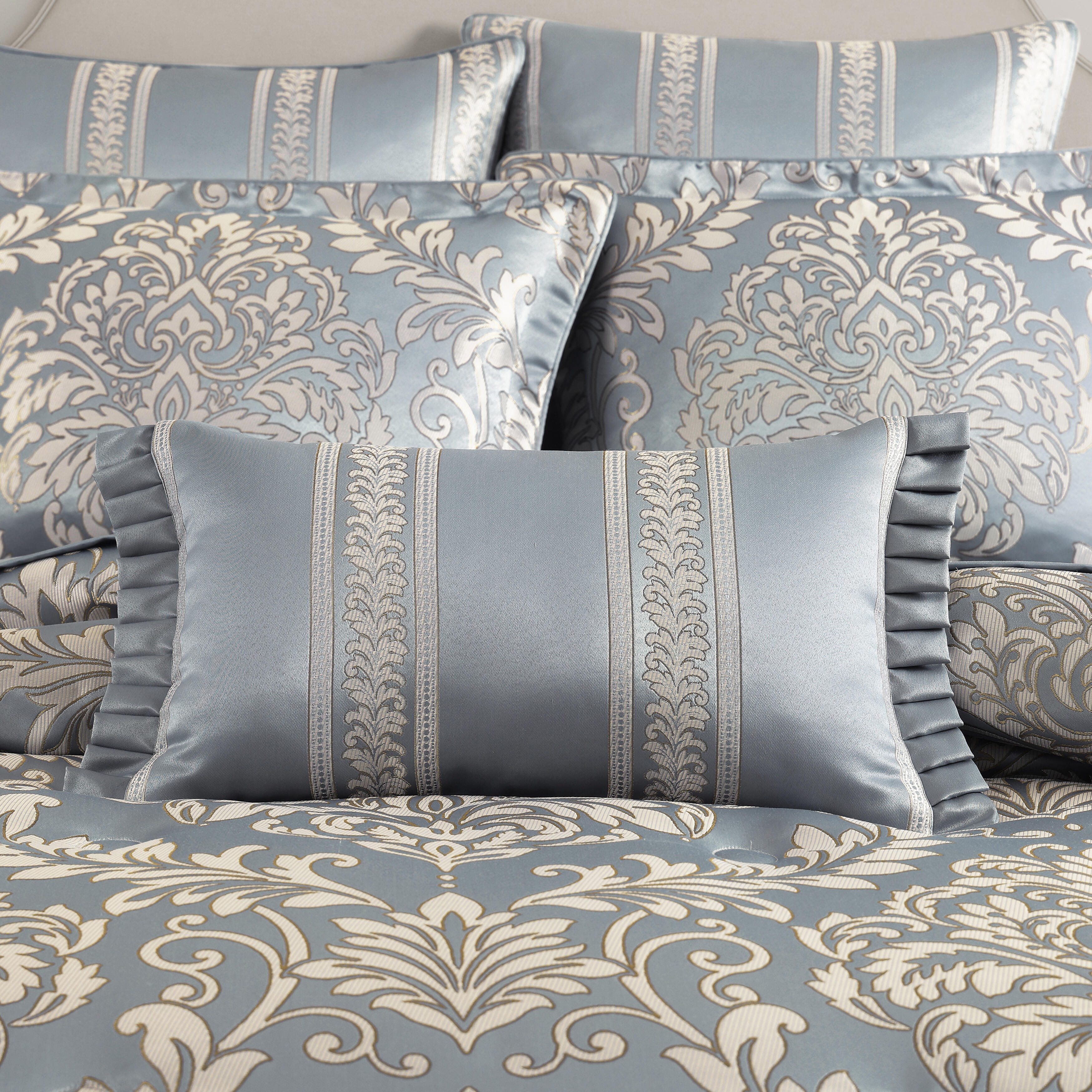 Click here for Royal Court Lorenzo Boudoir Throw Pillow  Blue prices