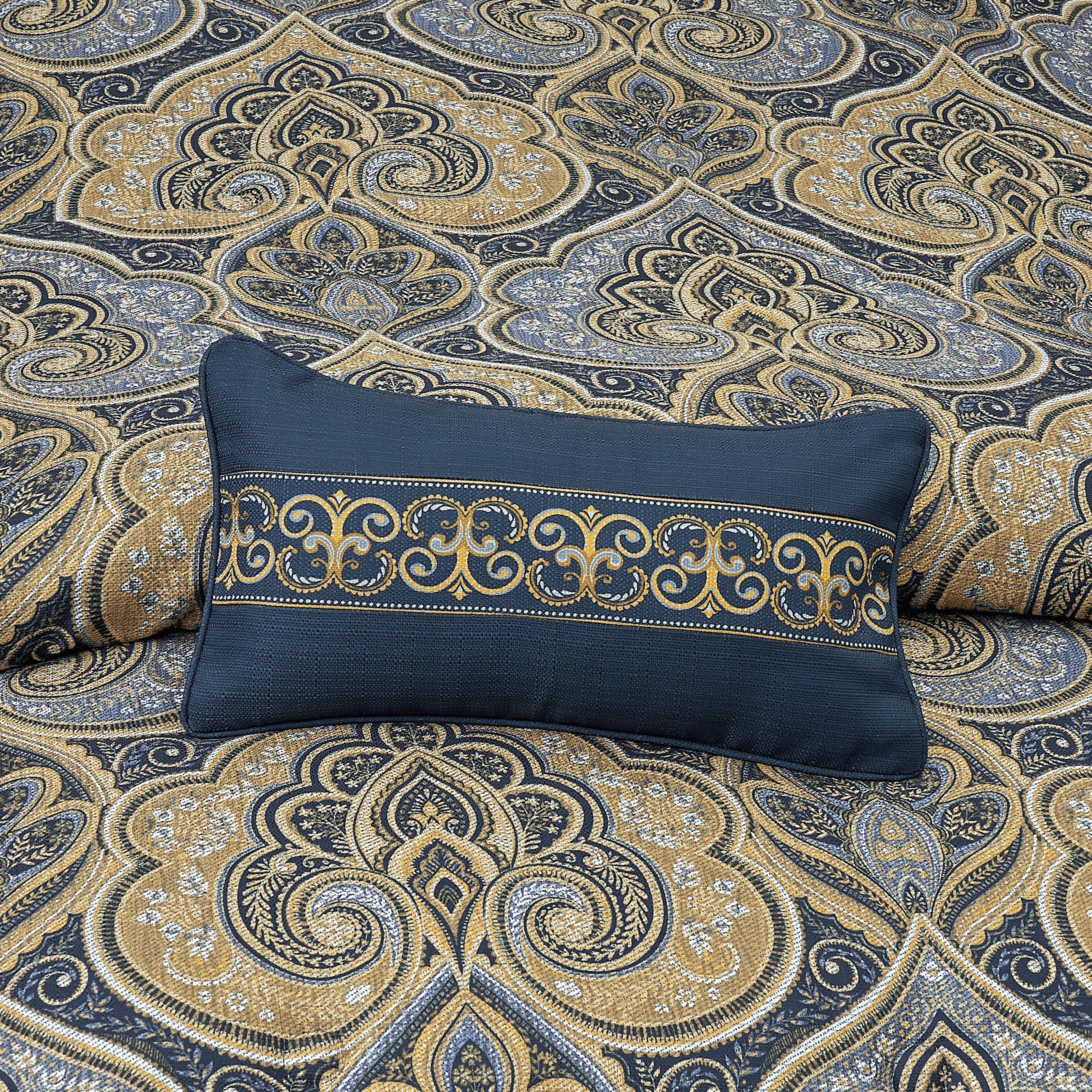 Click here for Royal Court Messina Boudoir Throw Pillow  Navy prices