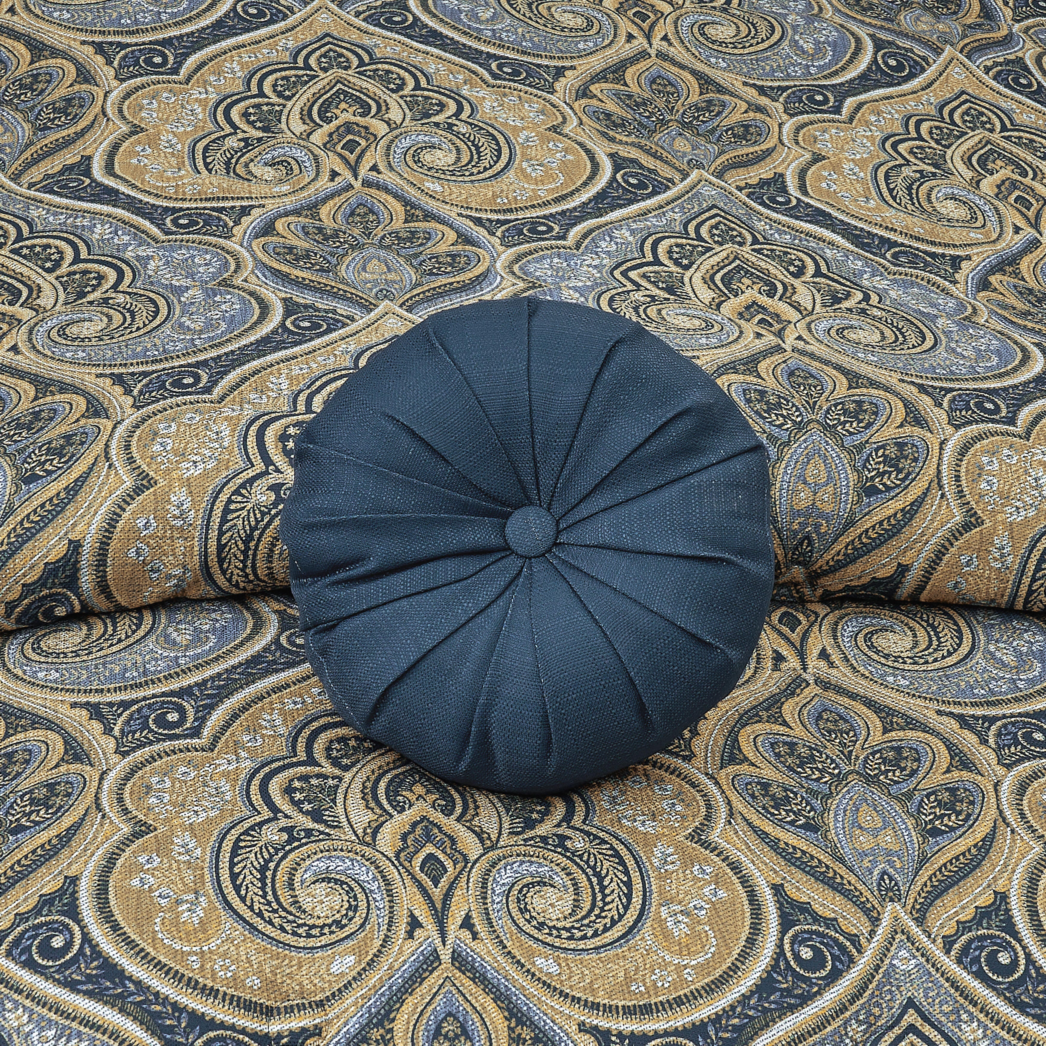 Click here for Royal Court Messina Round Throw Pillow  Navy prices