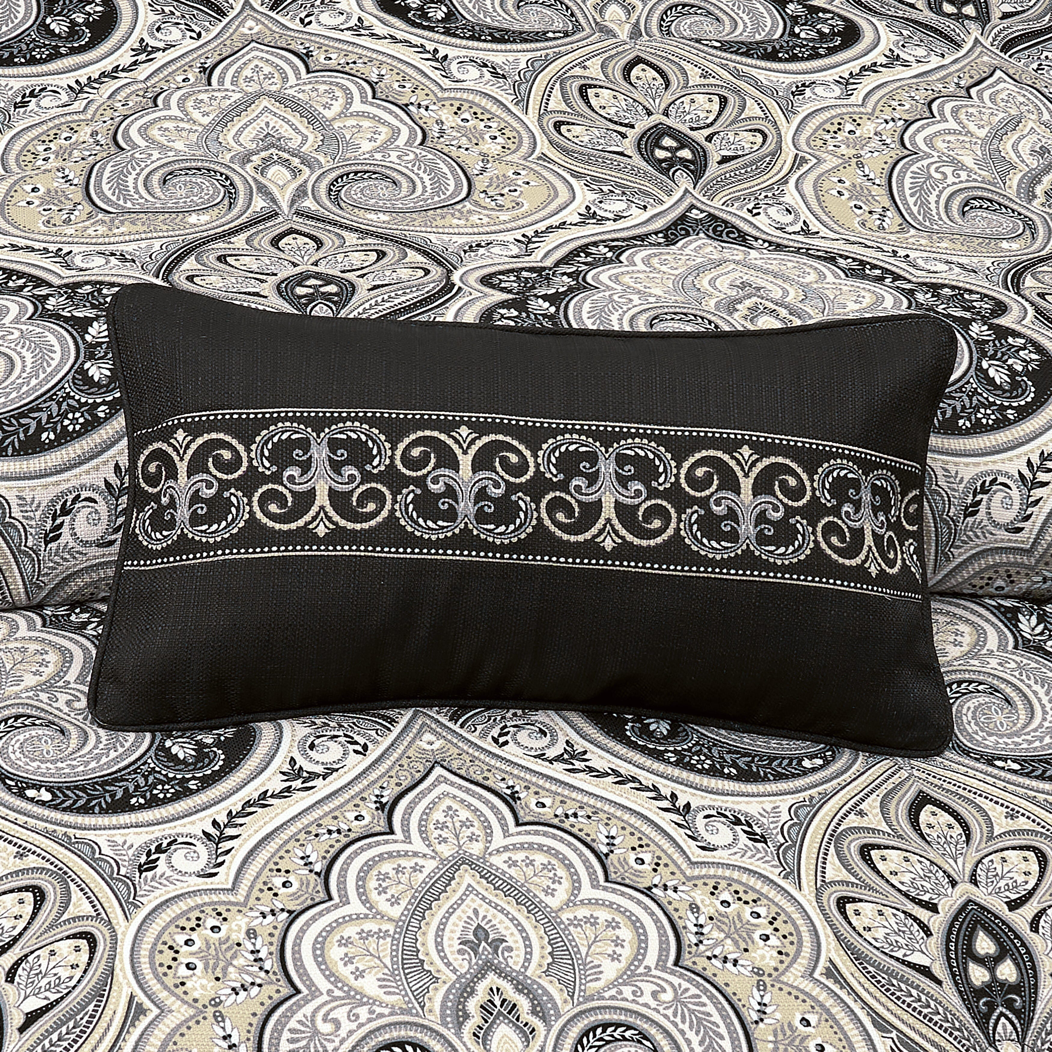 Click here for Royal Court Messina Boudoir Throw Pillow  Black prices