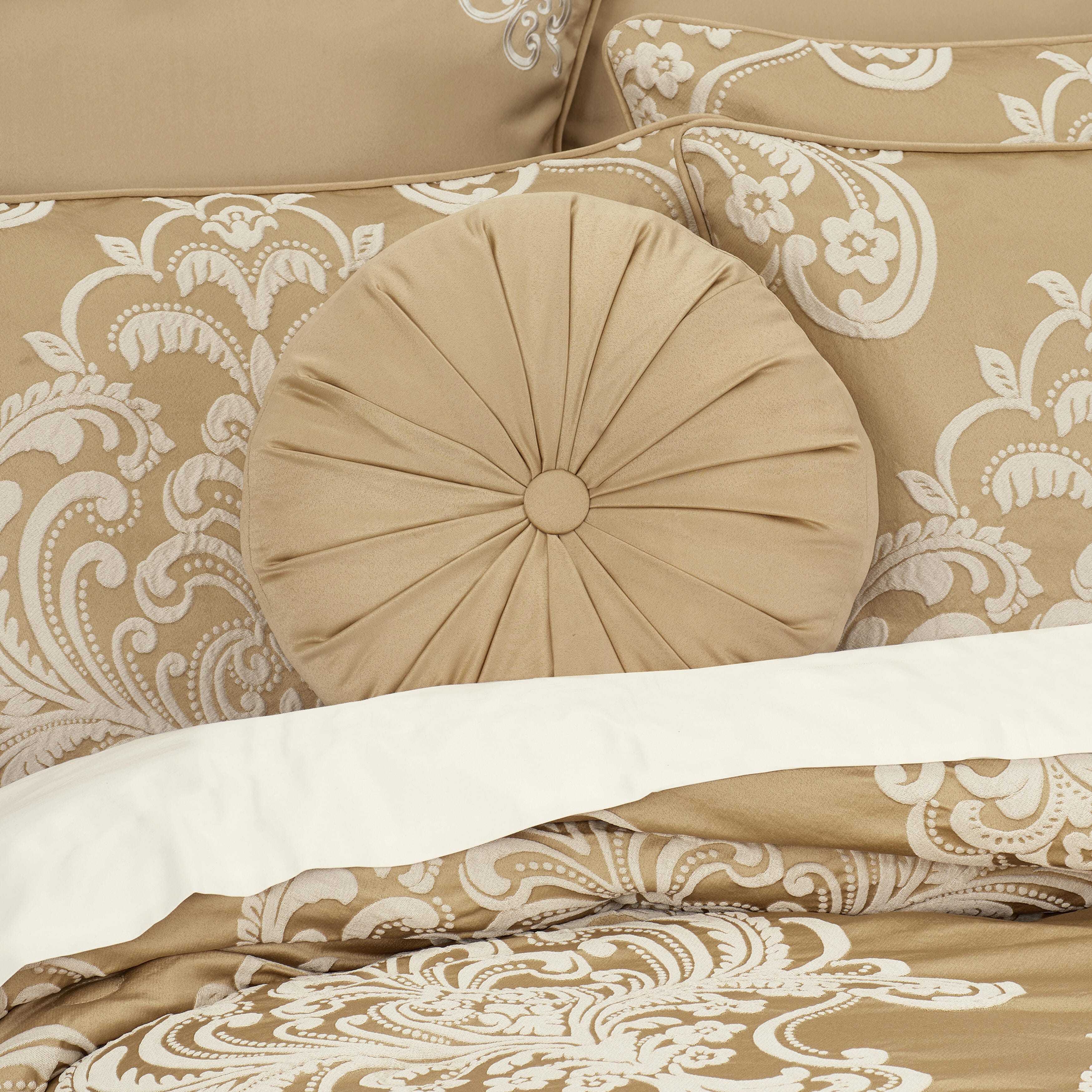 Click here for Royal Court Potenza Round Throw Pillow  Gold prices