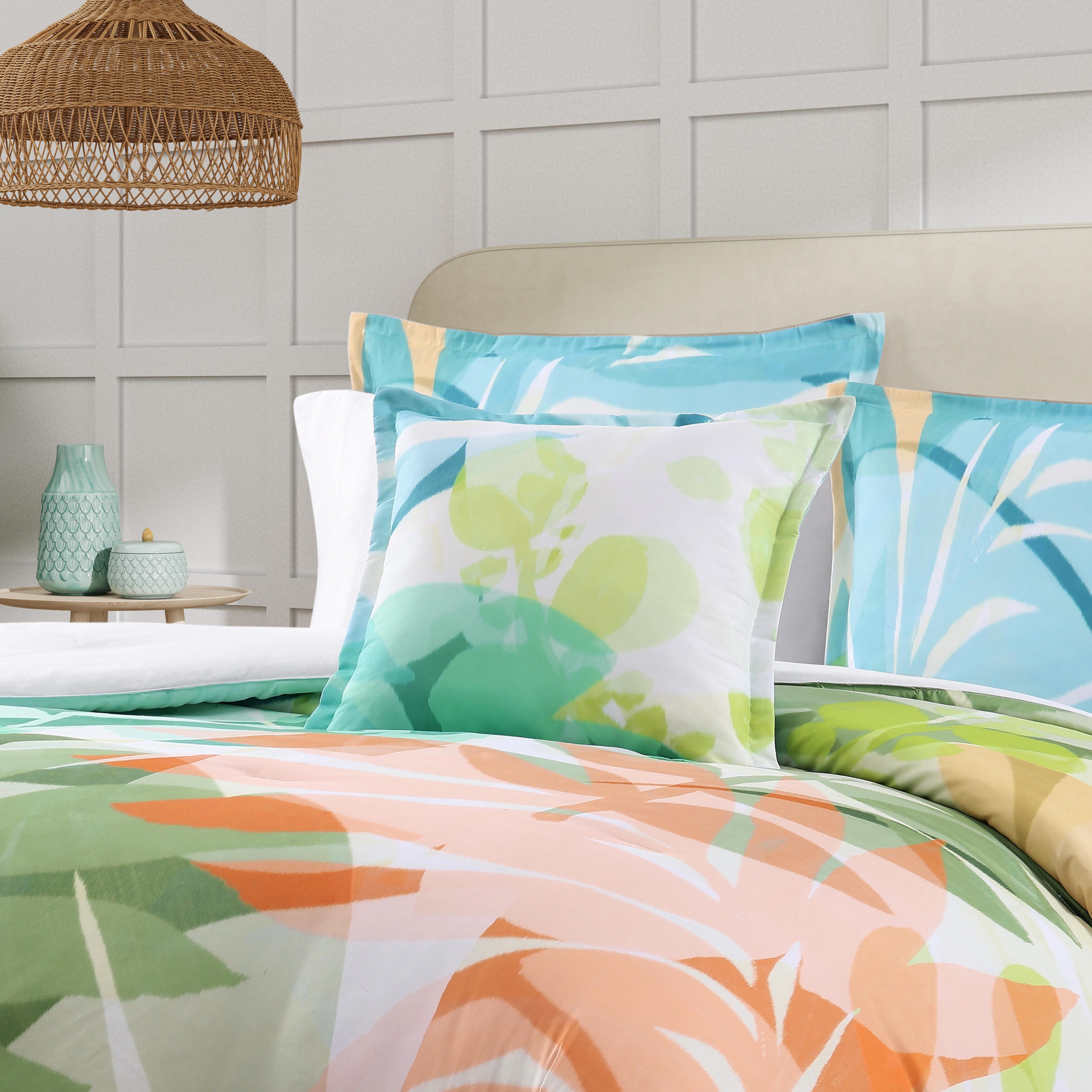 Click here for J. Queen Bold Tiki Decorative Throw Pillow  Green prices