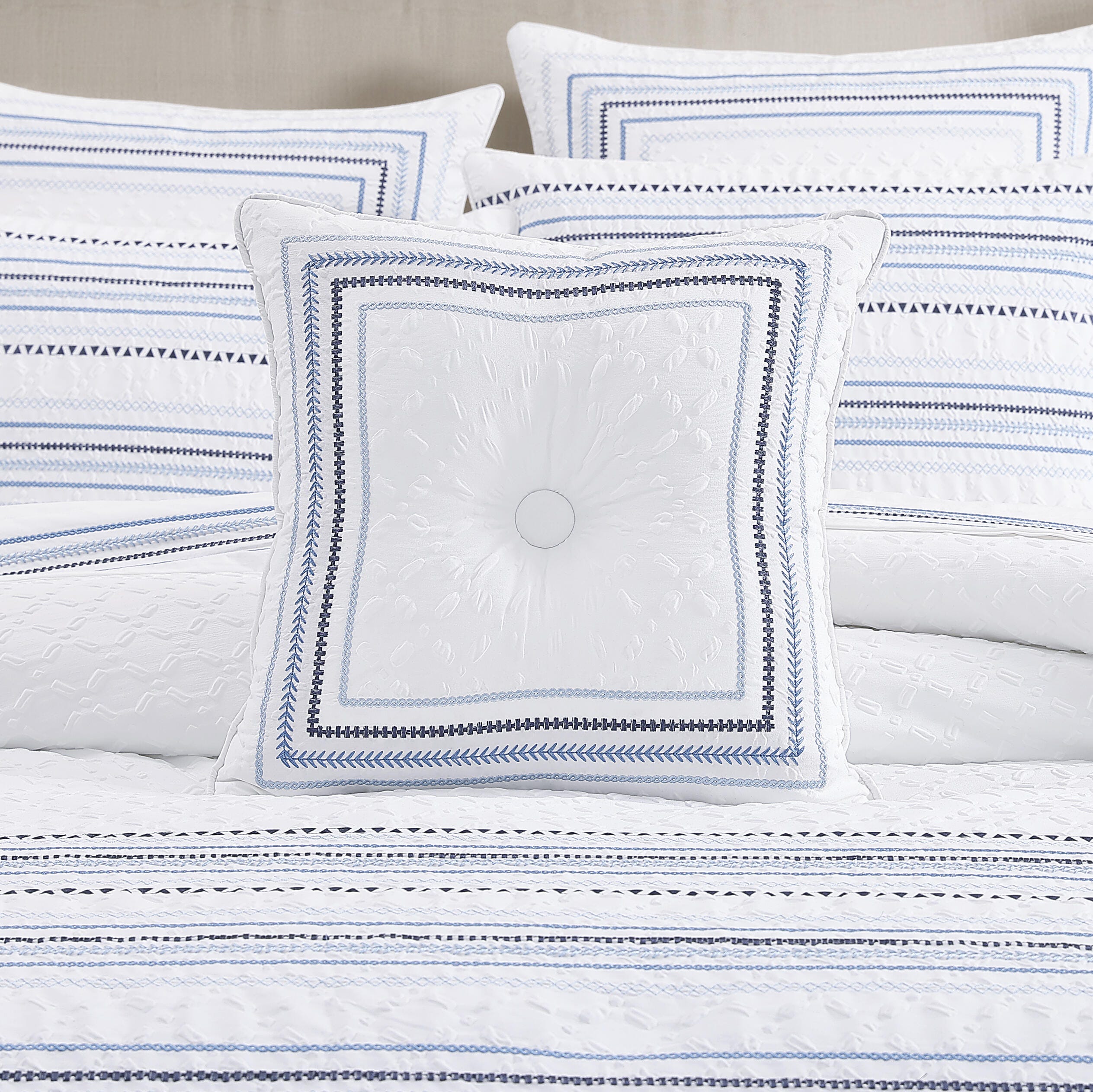 Click here for J. Queen New York Bayside 18 Throw Pillow  Blue prices