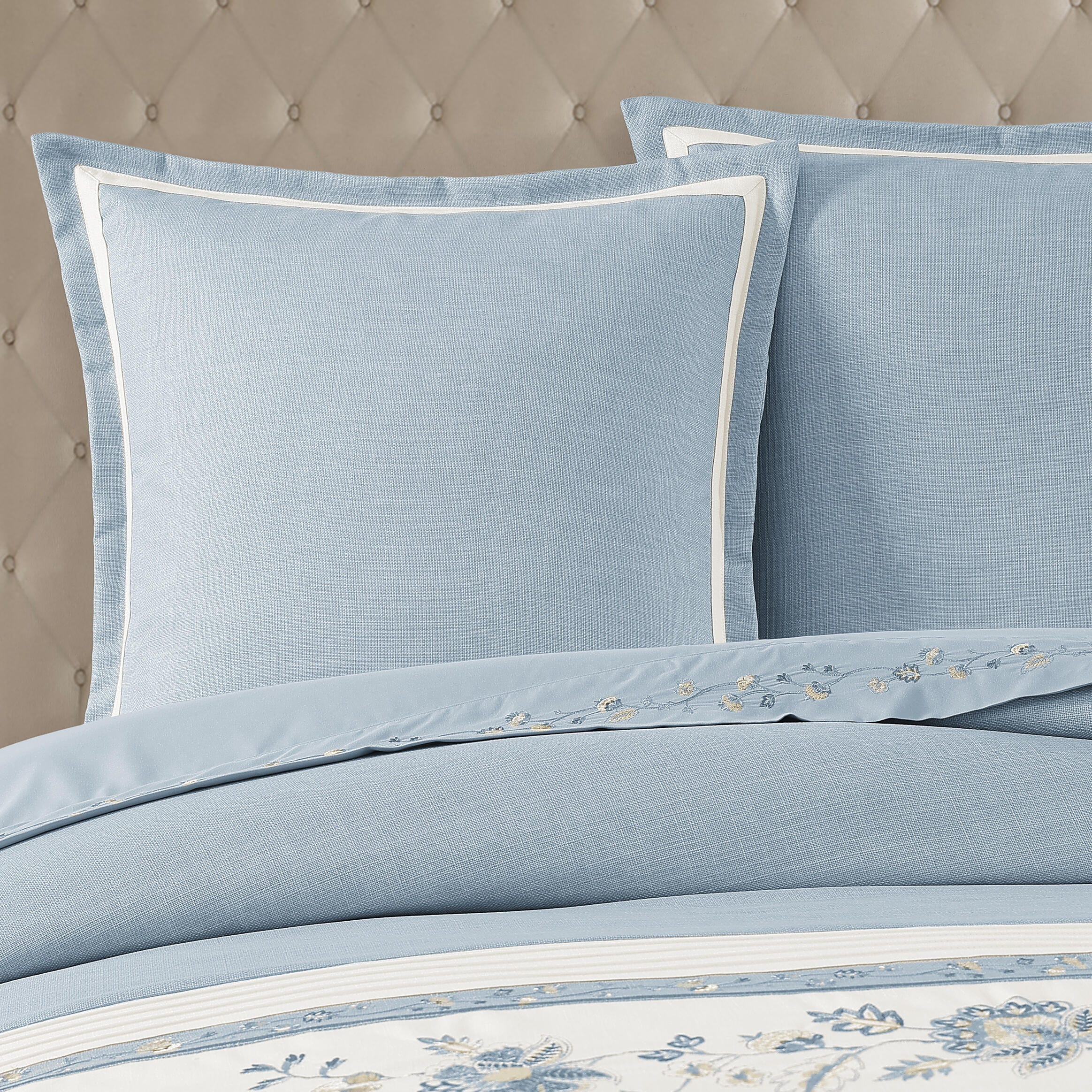 Click here for J. Queen New York Garden Bloom Euro Sham  Chambray prices