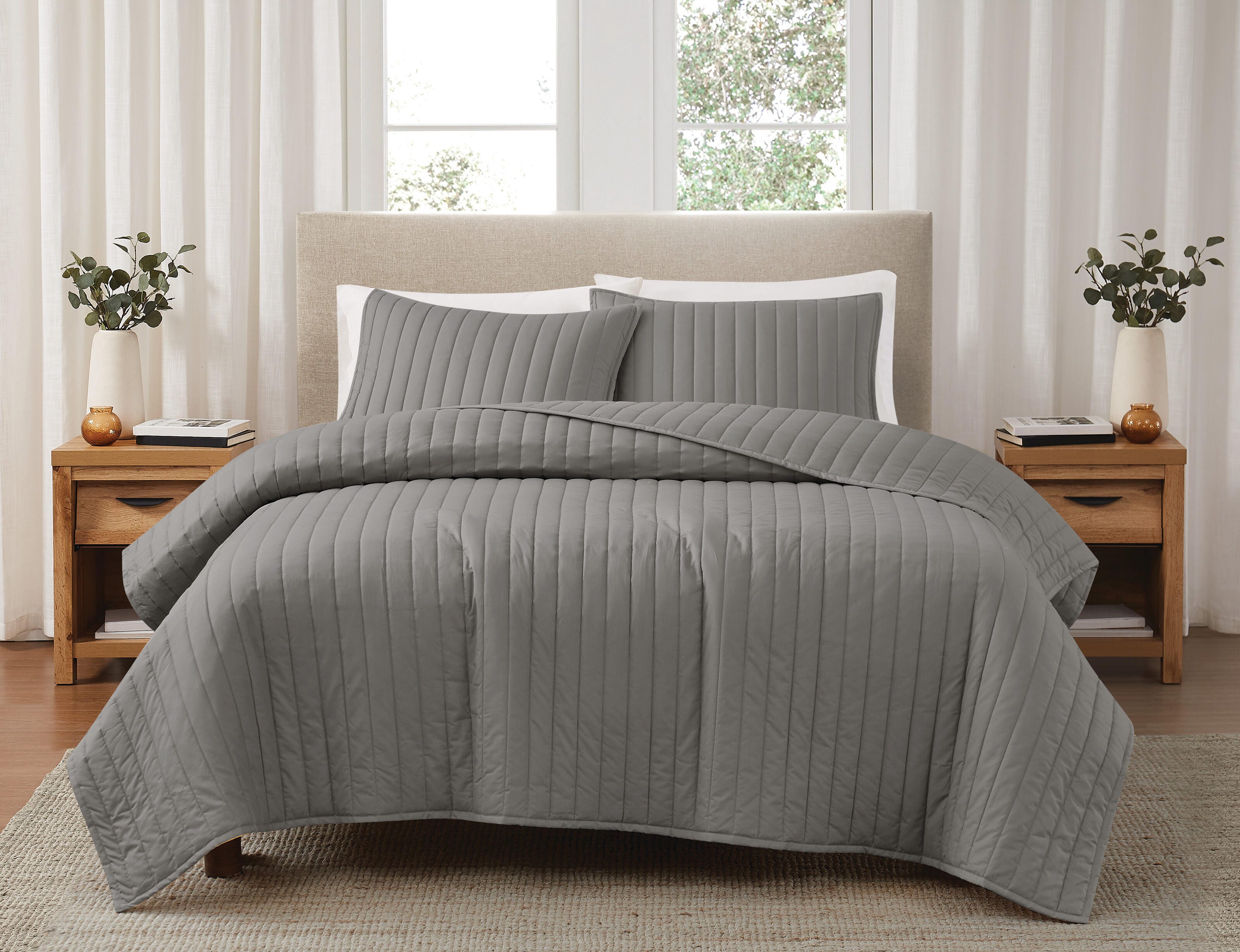 Click here for Brooklyn Loom 3-Piece King Quilt Set  Gray prices