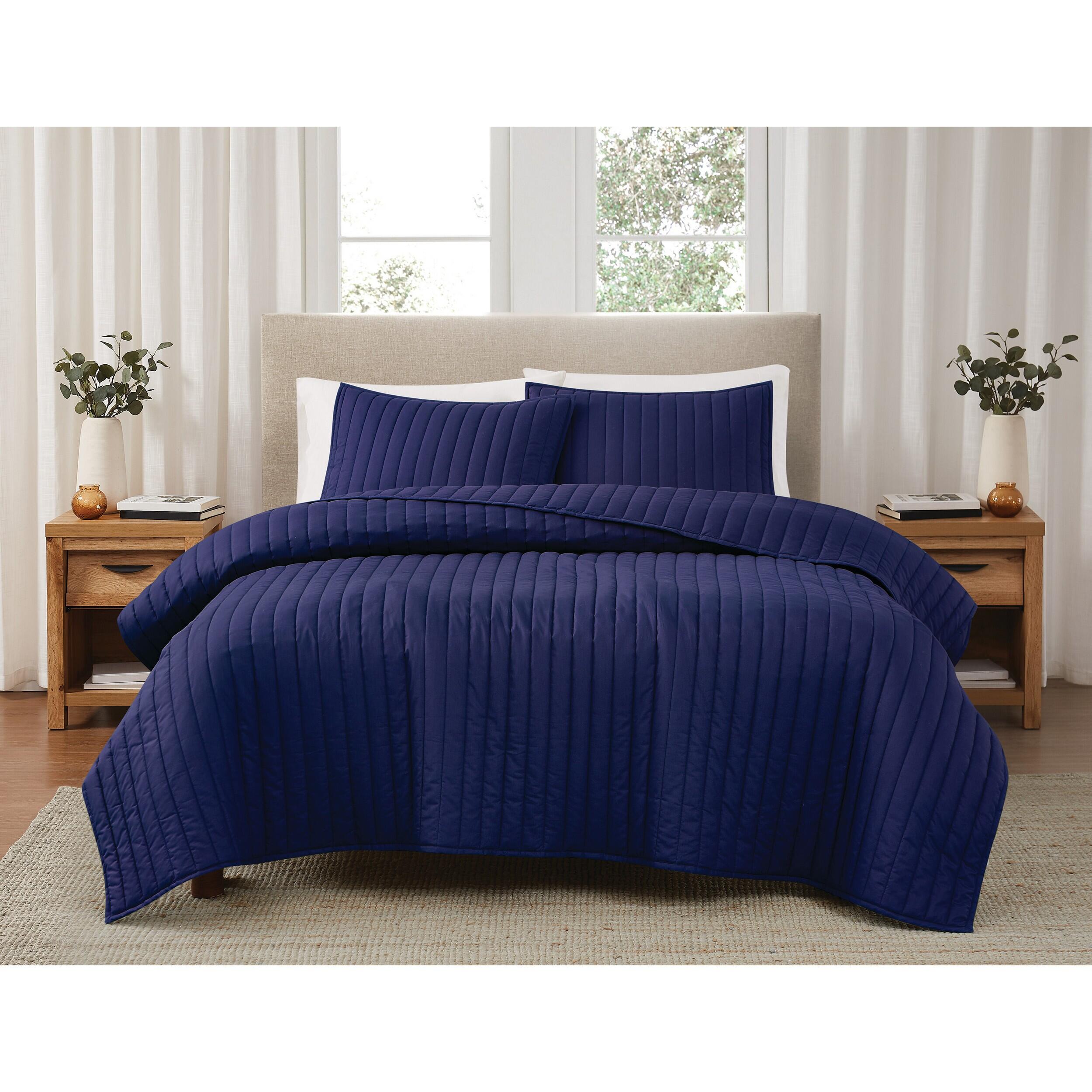 Click here for Brooklyn Loom 2-Piece Twin Quilt Set  Navy prices