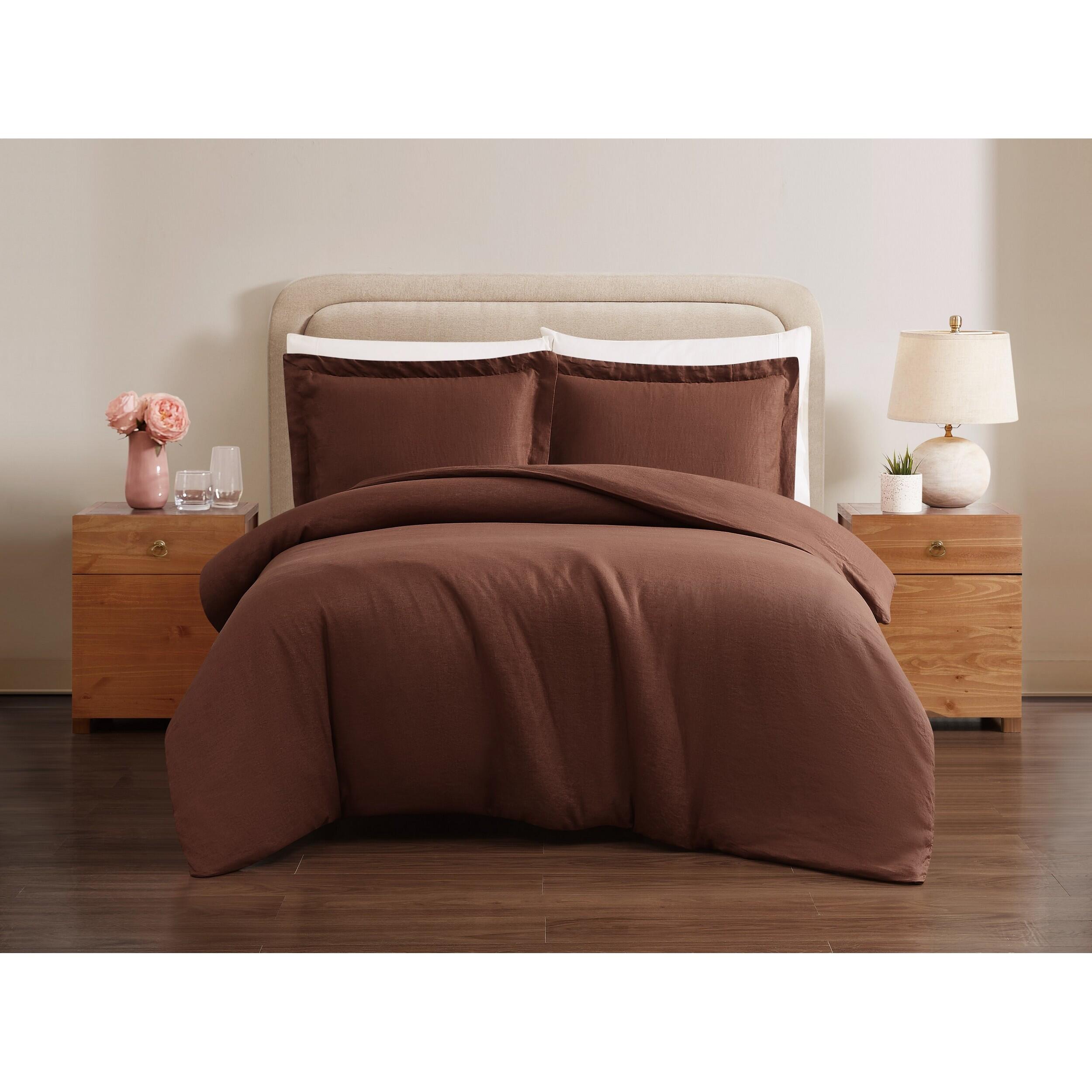 Click here for Brooklyn Loom 3-Piece King Duvet Set  Brown prices