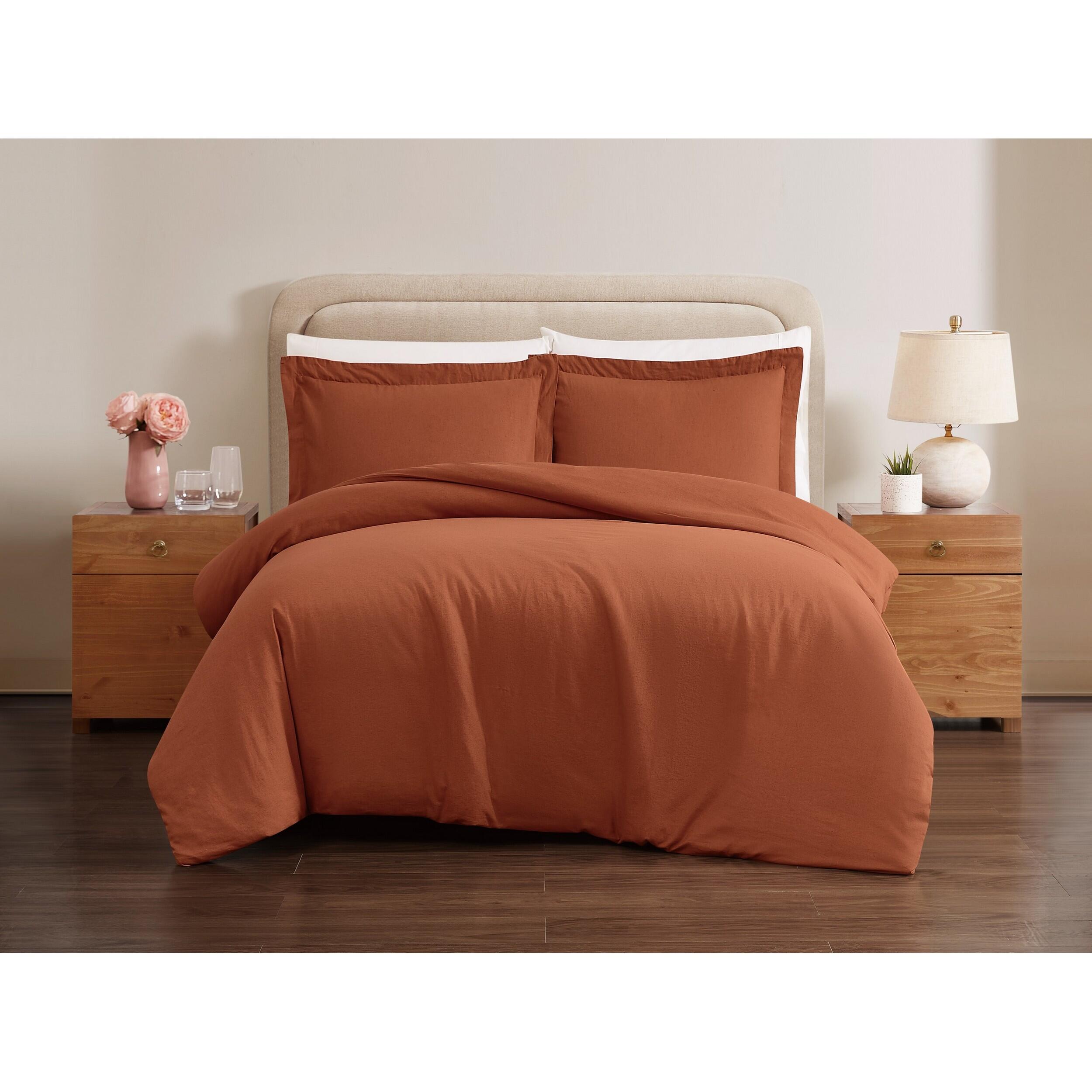 Click here for Brooklyn Loom 3-Piece King Duvet Set  Rust prices