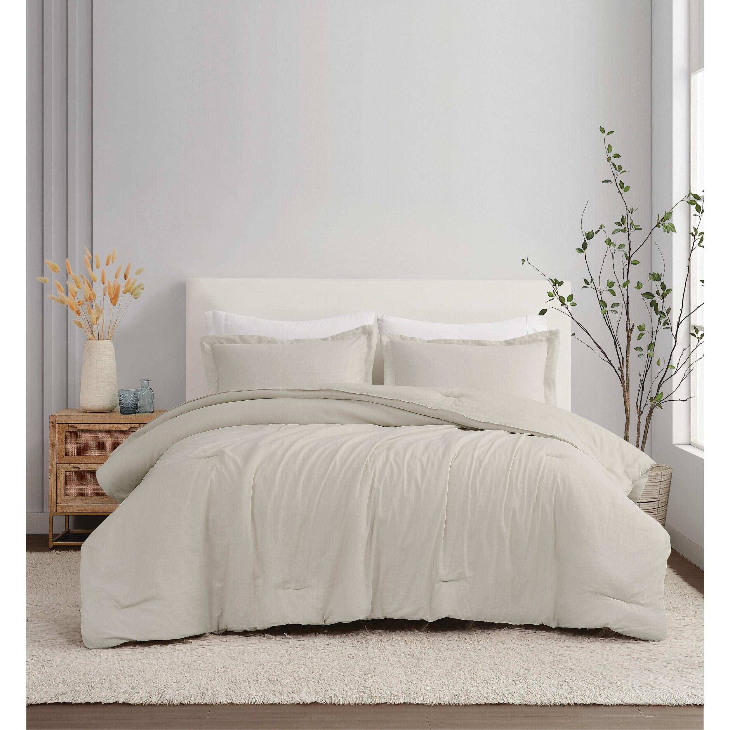 Click here for Brooklyn Loom Solid 3-Piece King Comforter Set  Na... prices