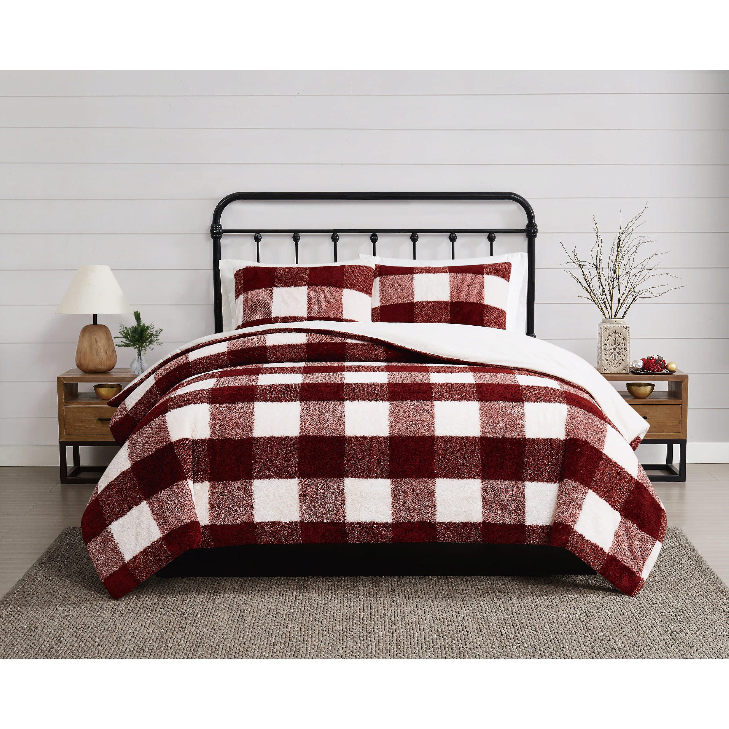 Click here for Cannon Cozy Buffalo Check 3-Piece Full/Queen Comfo... prices
