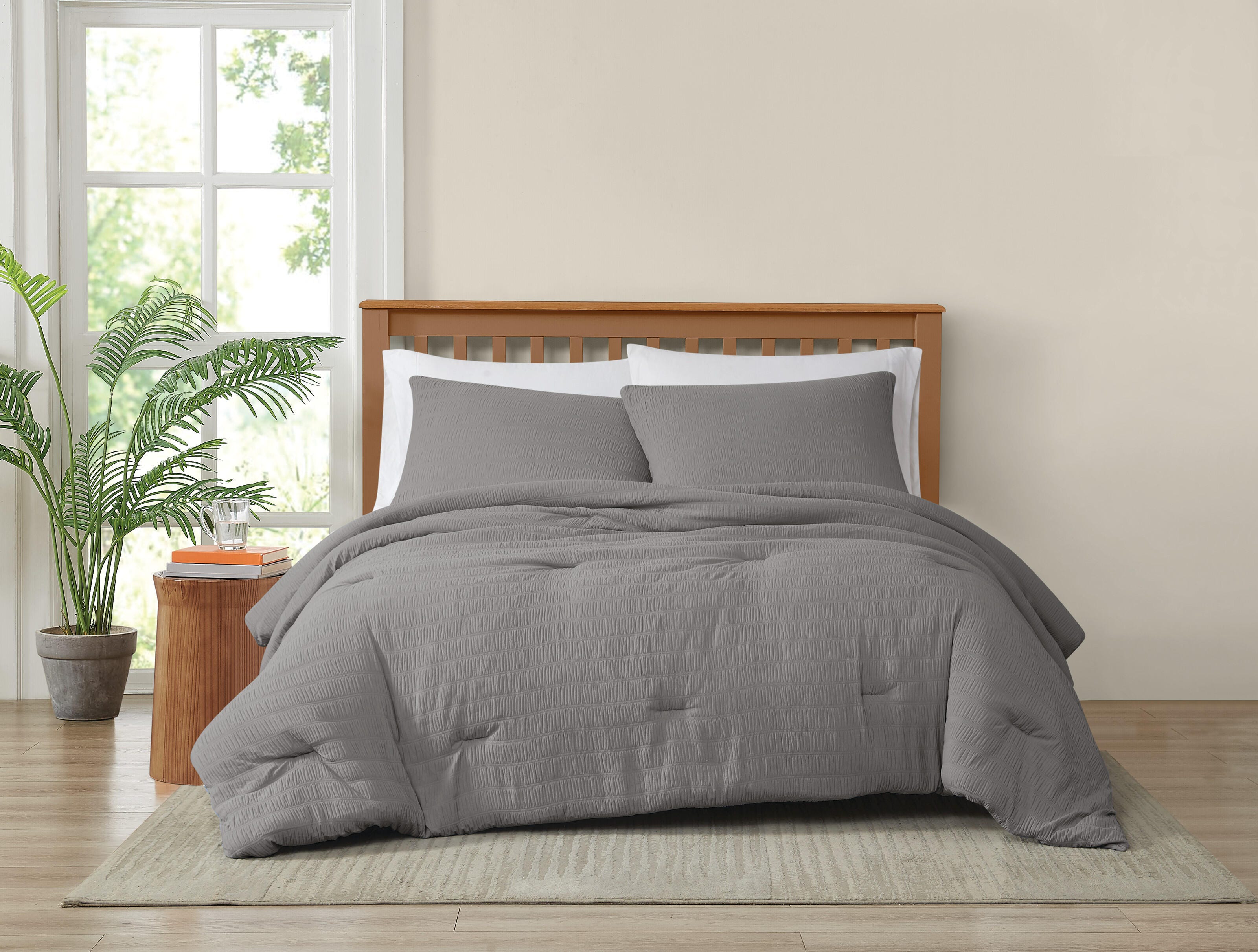 Click here for Truly Soft Crinkle 2-Piece Twin Comforter Set  Gra... prices