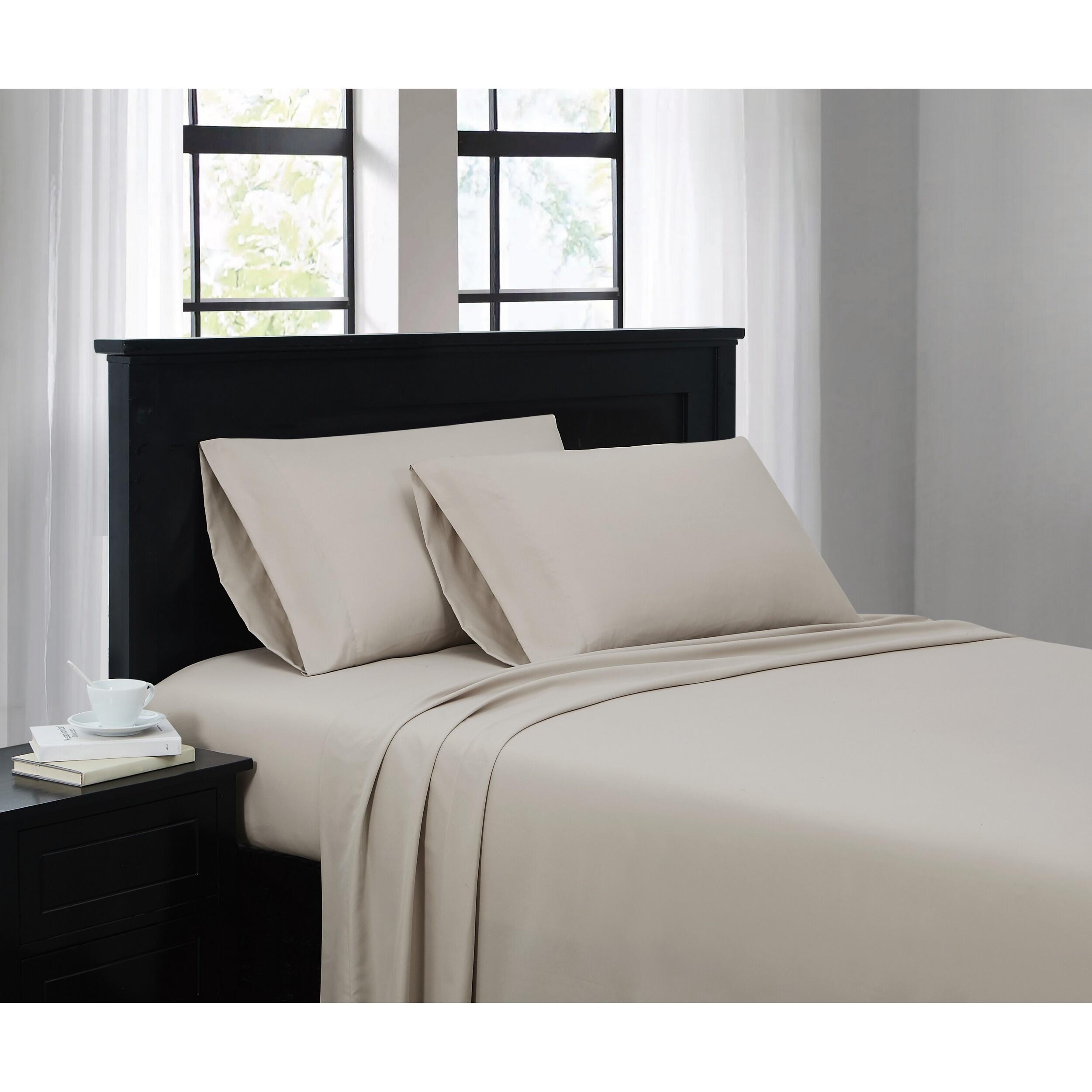 Click here for Truly Soft 3-Piece King Sheet Set  Beige prices