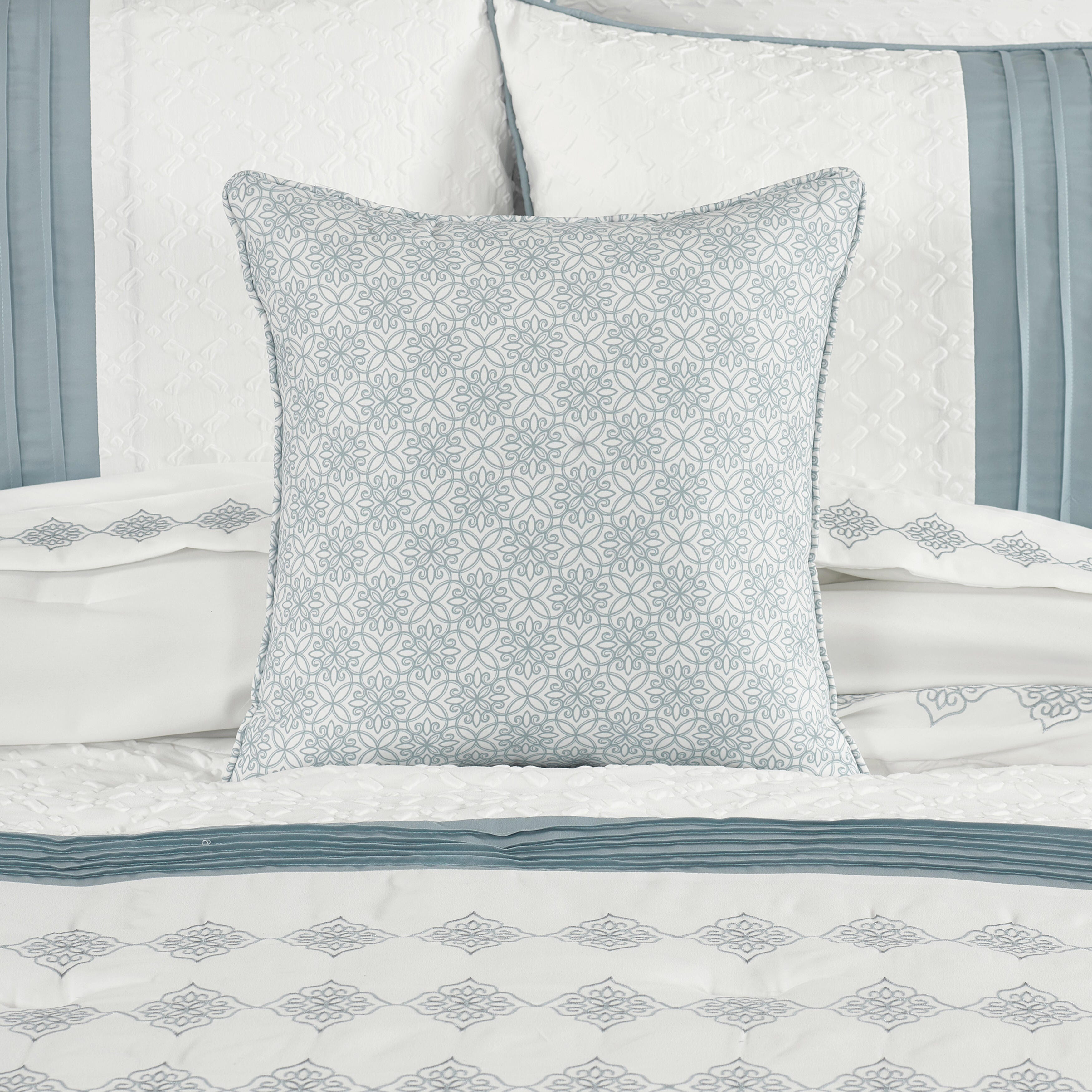Click here for Royal Court Trilogy Decorative Throw Pillow  Blue prices