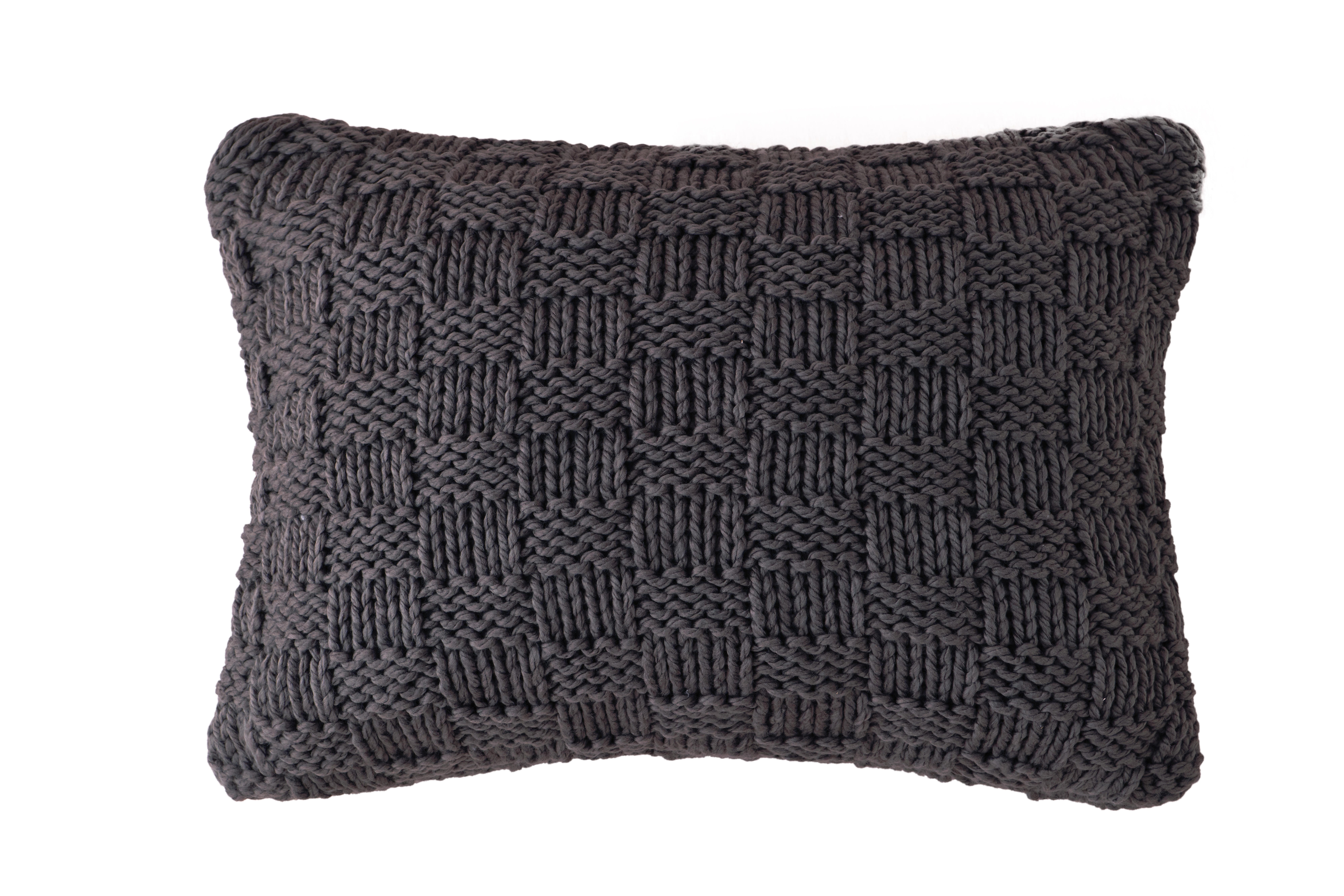 Click here for Ashley Luxe Chess Knit Dutch Euro Pillow  Slate prices