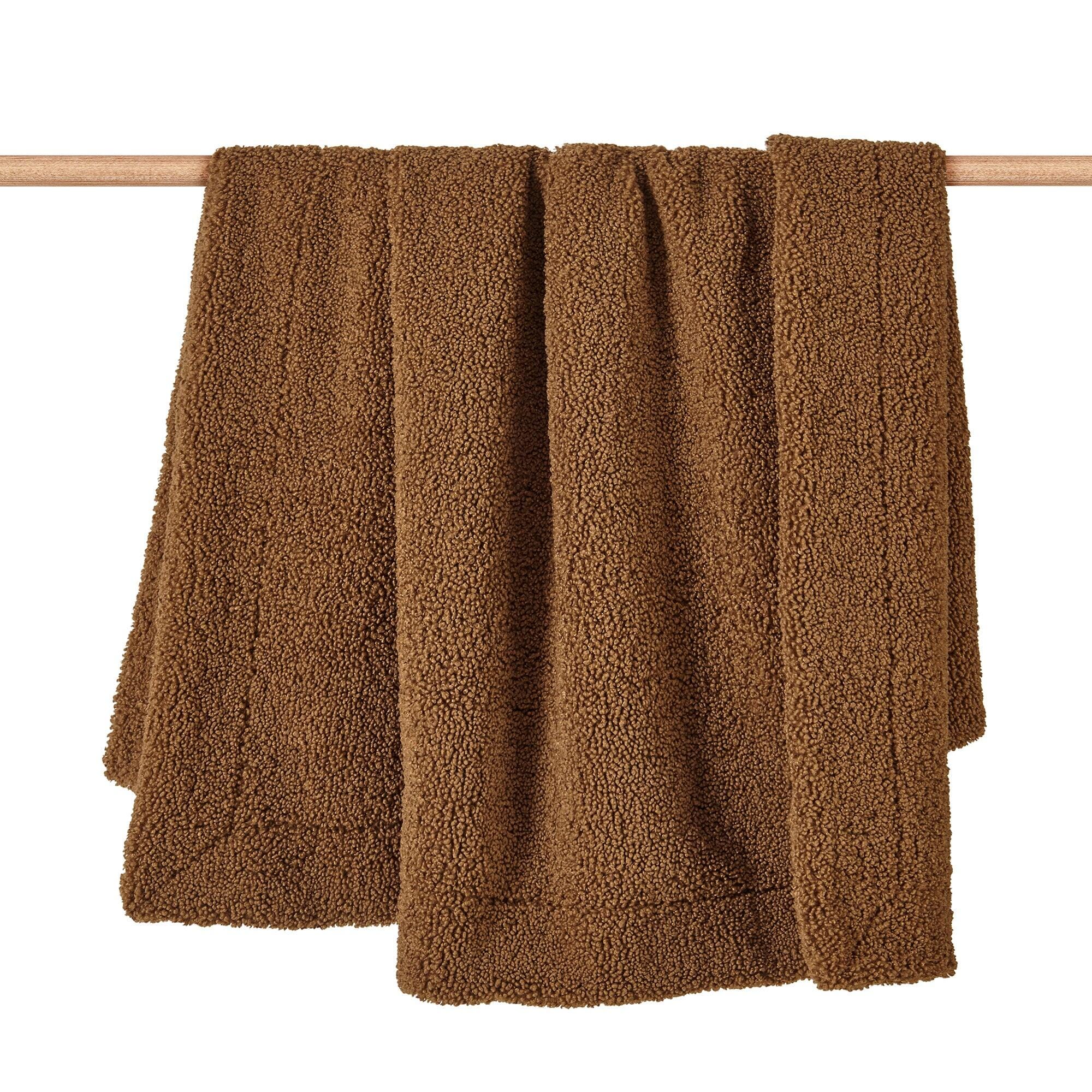 Click here for Ashley Luxe Teddy Throw Blanket  Umber prices
