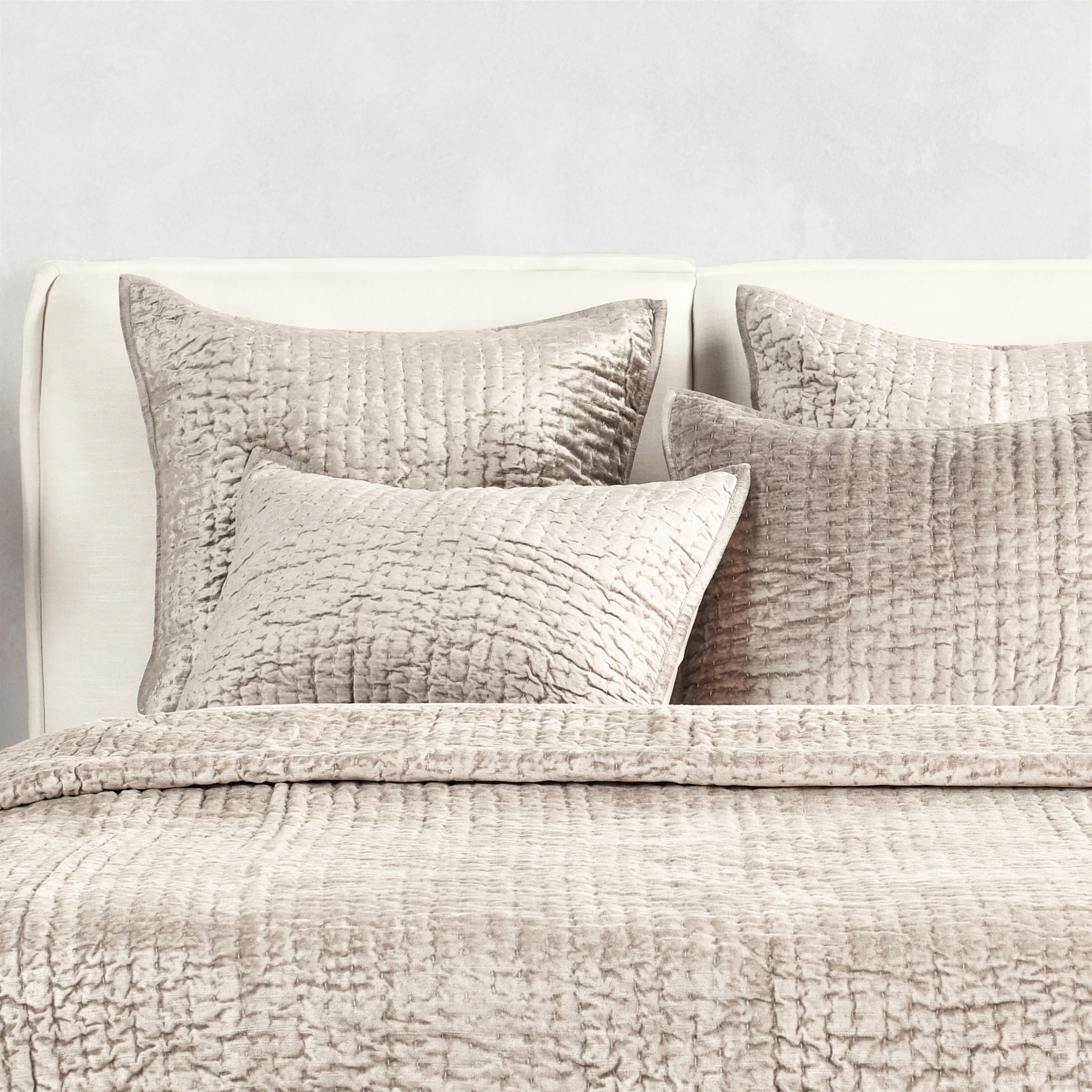 Click here for Ashley Luxe Quilted Velvet Oversized Throw  Beige prices