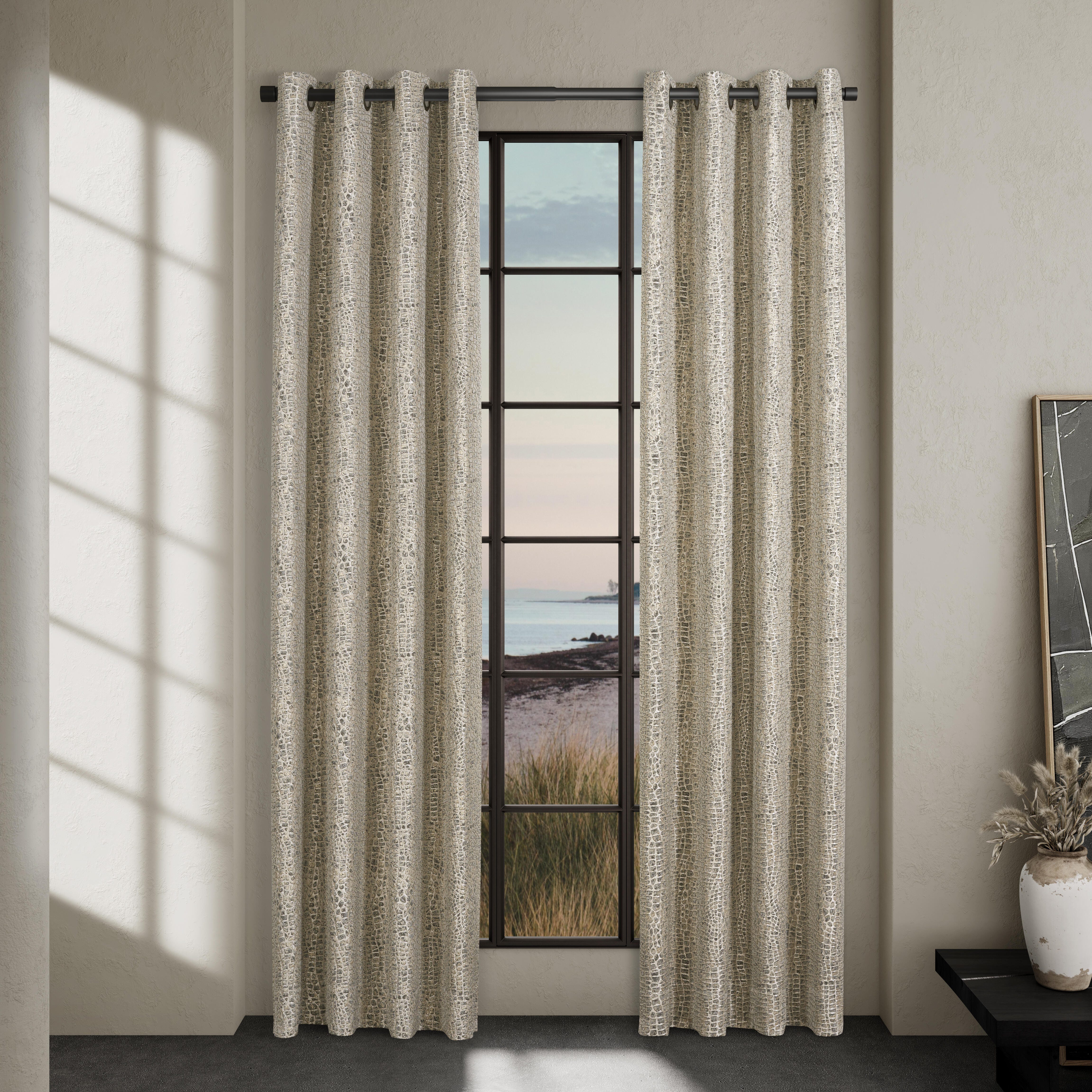 Click here for J. Queen New York Habitat Window Panel Pair  Pewte... prices