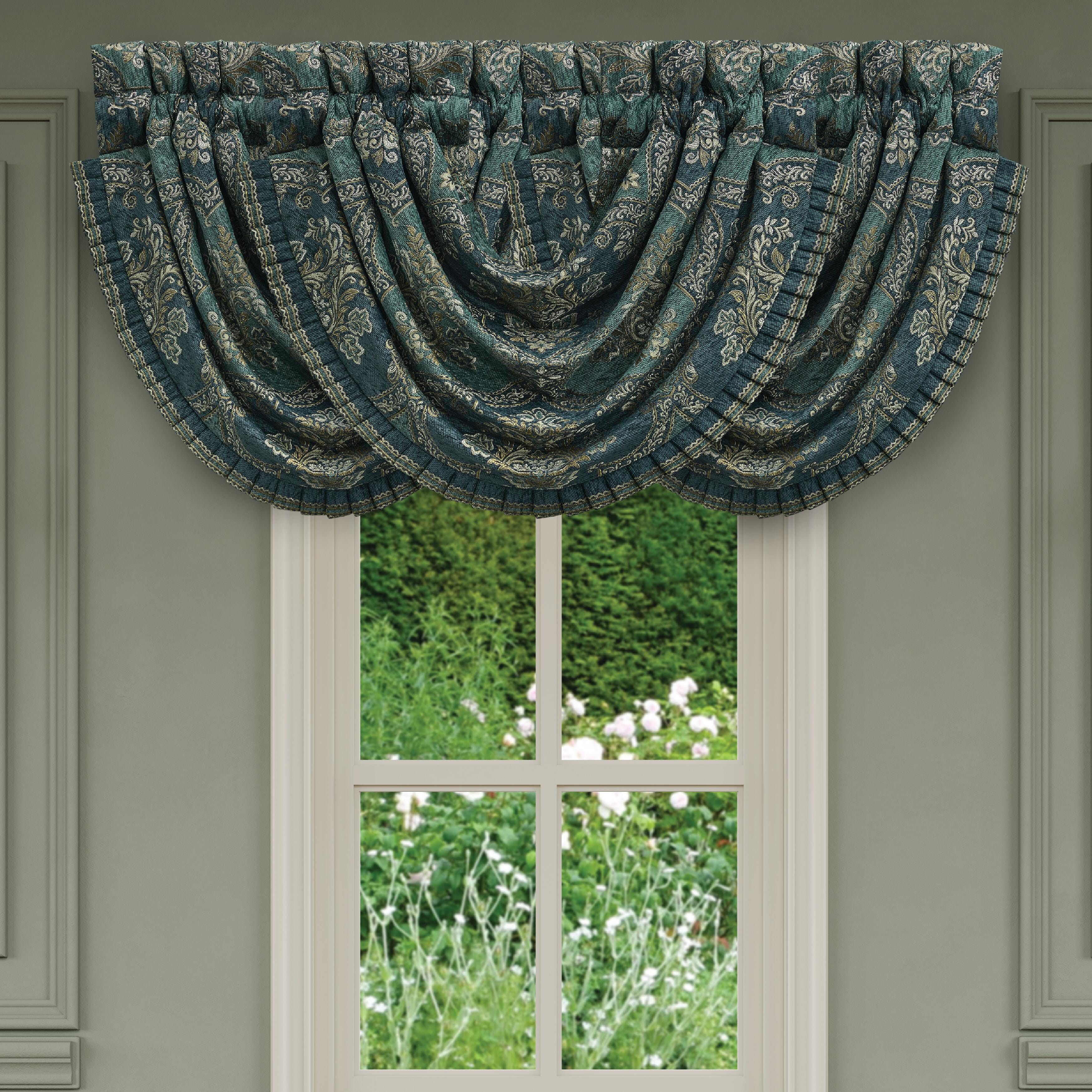 Click here for J. Queen New York Nancy Waterfall Valance  Teal prices