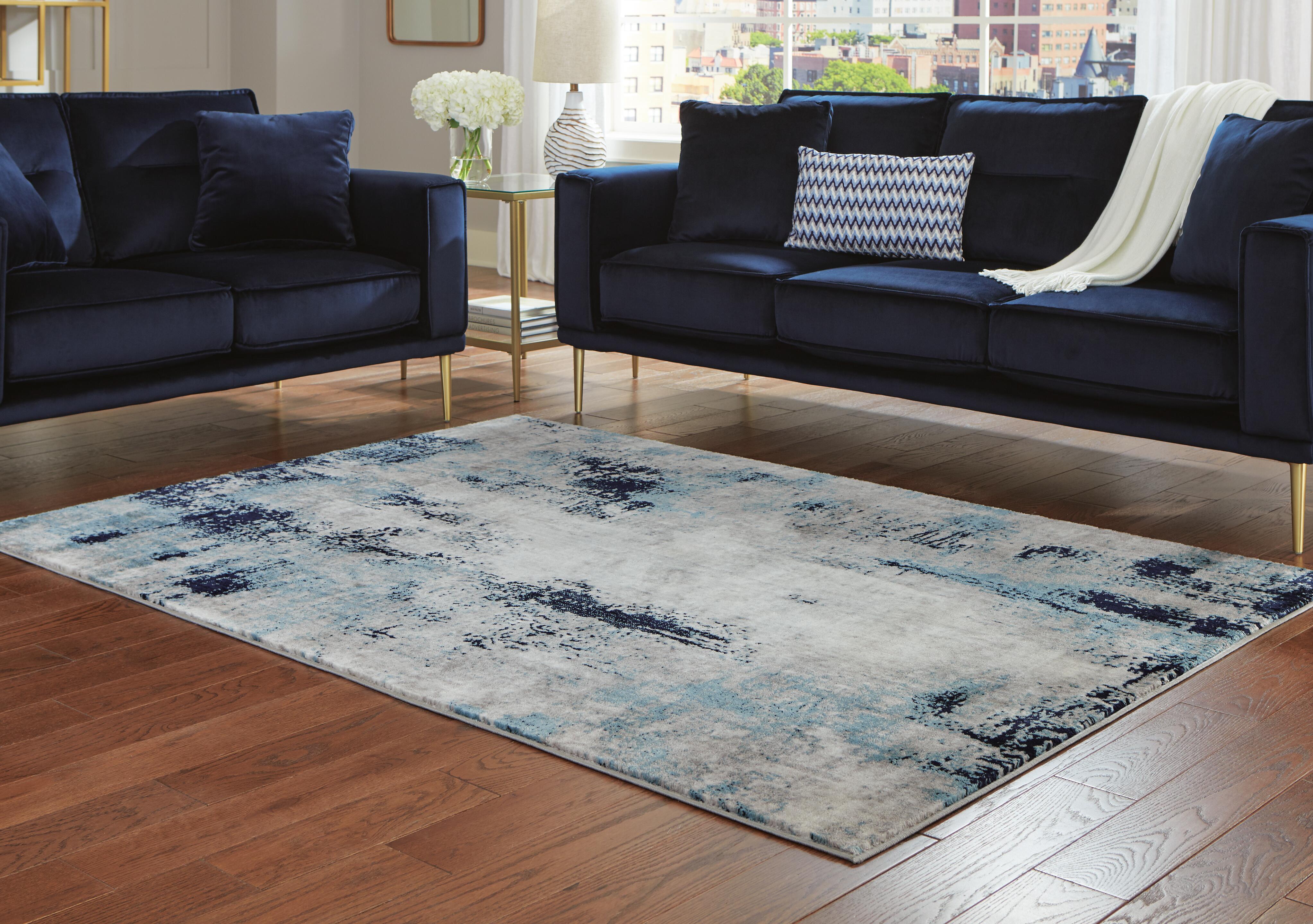 Click here for Leonelle 53 x 73 Rug  Cream/Blue/Gray prices