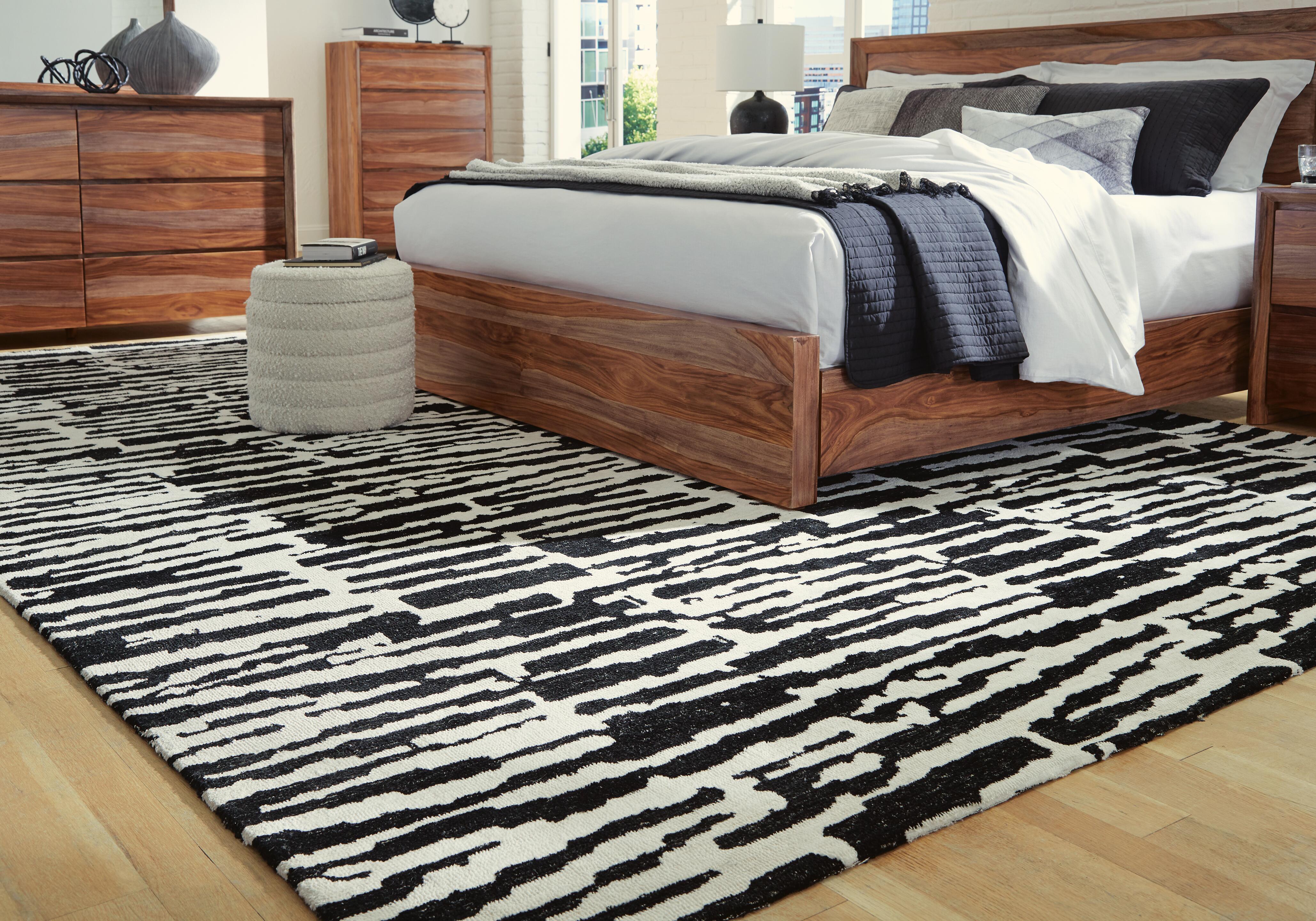 Click here for Bramshaw 10 x 14 Rug  Black/Ivory prices