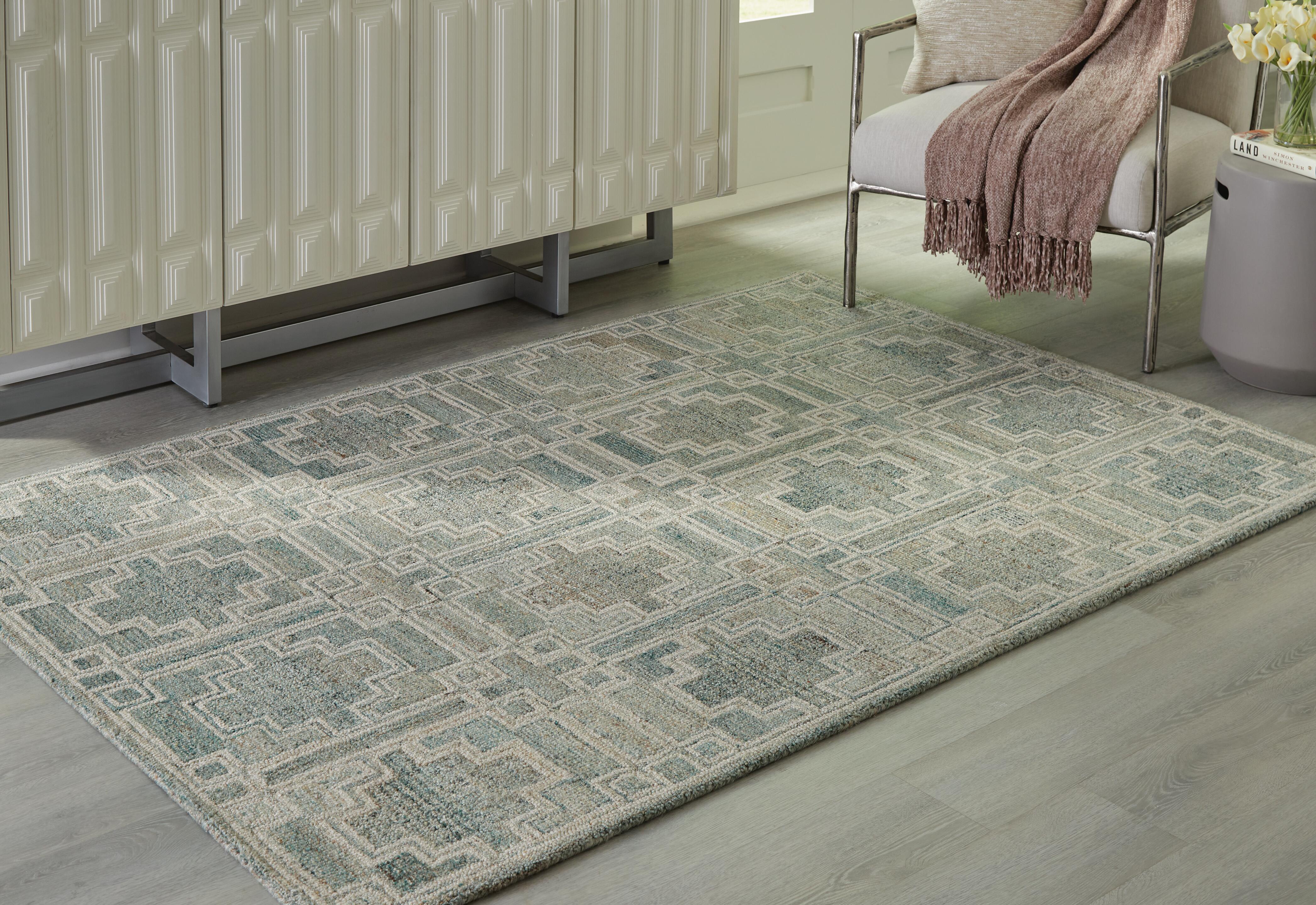 Click here for Jossland 5 x 7 Rug  Green/Ivory prices