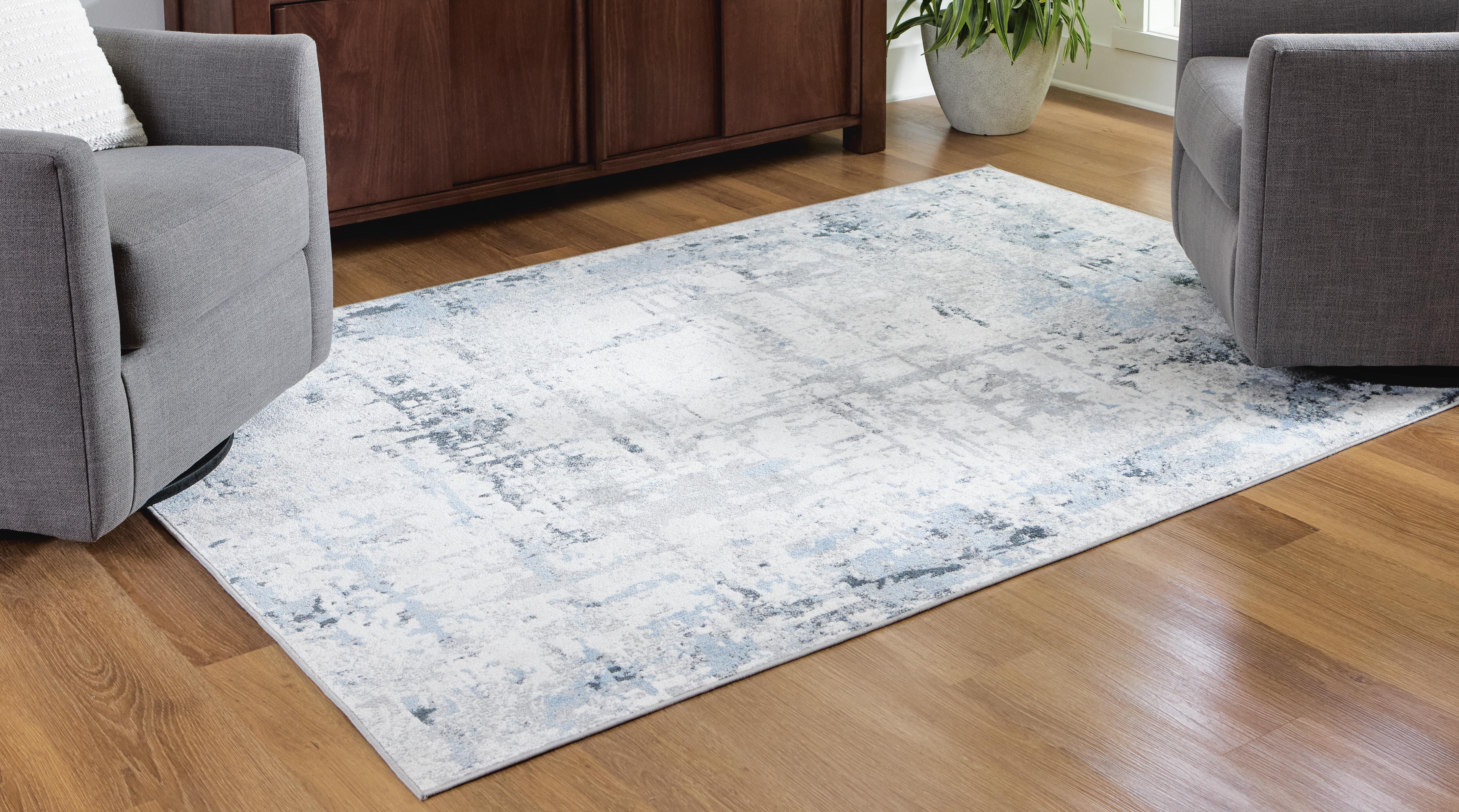 Click here for Emertonly 8 x 10 Washable Rug  Blue/White/Gray prices
