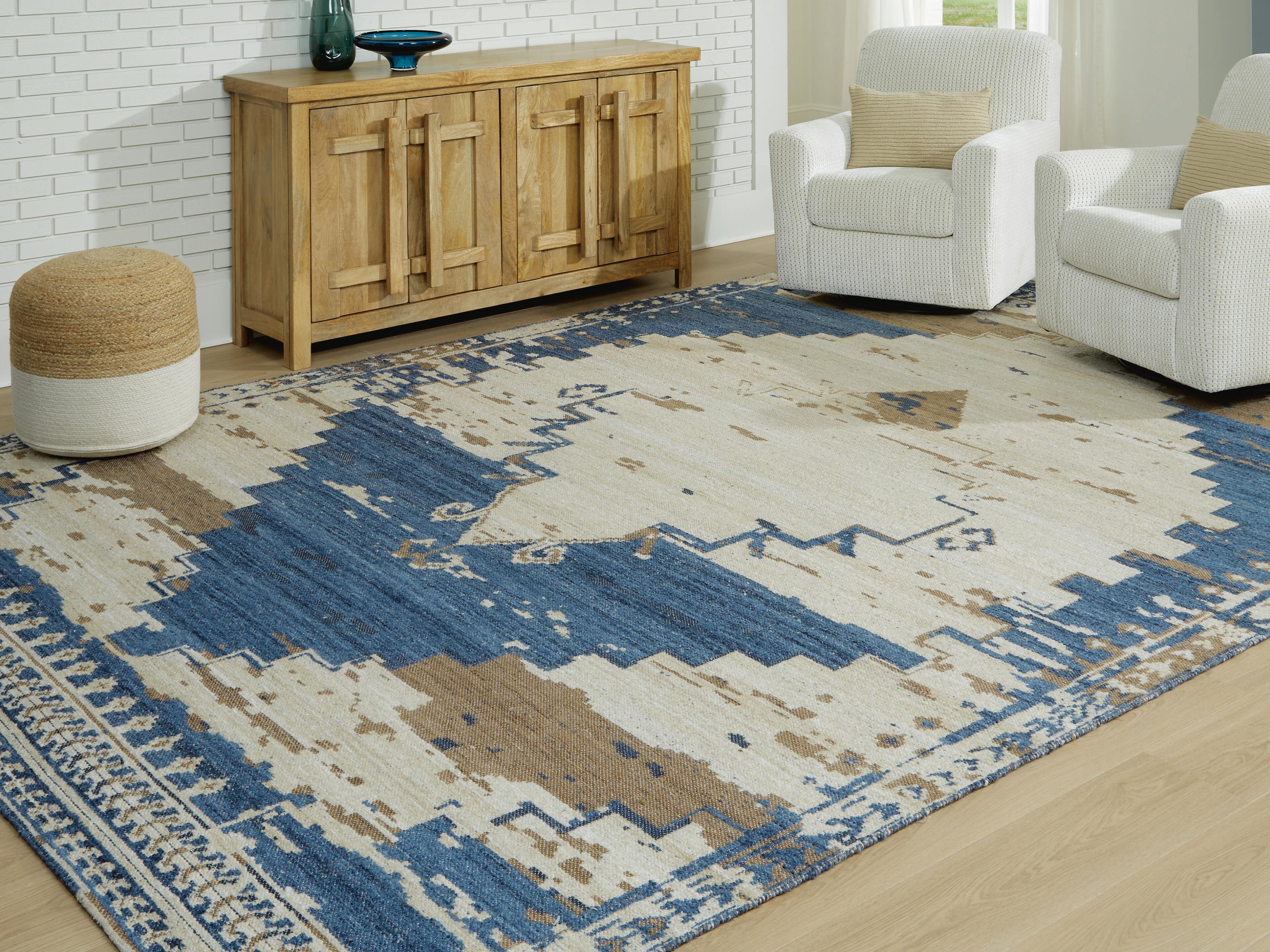 Click here for Varnler 10 x 14 Rug  Blue/Brown/Tan prices