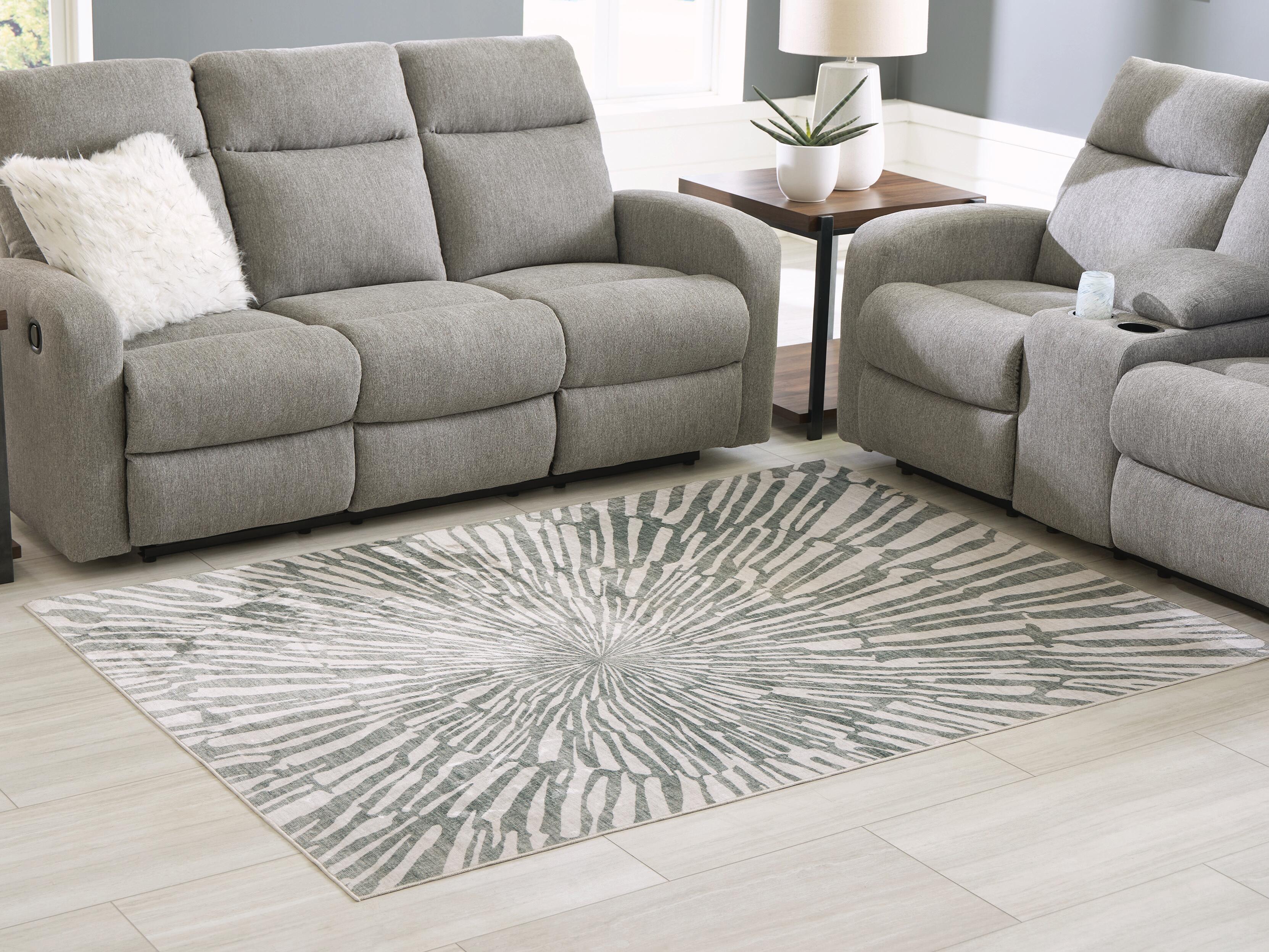 Click here for Verland Washable 5 x 7 Area Rug  Gray/White prices