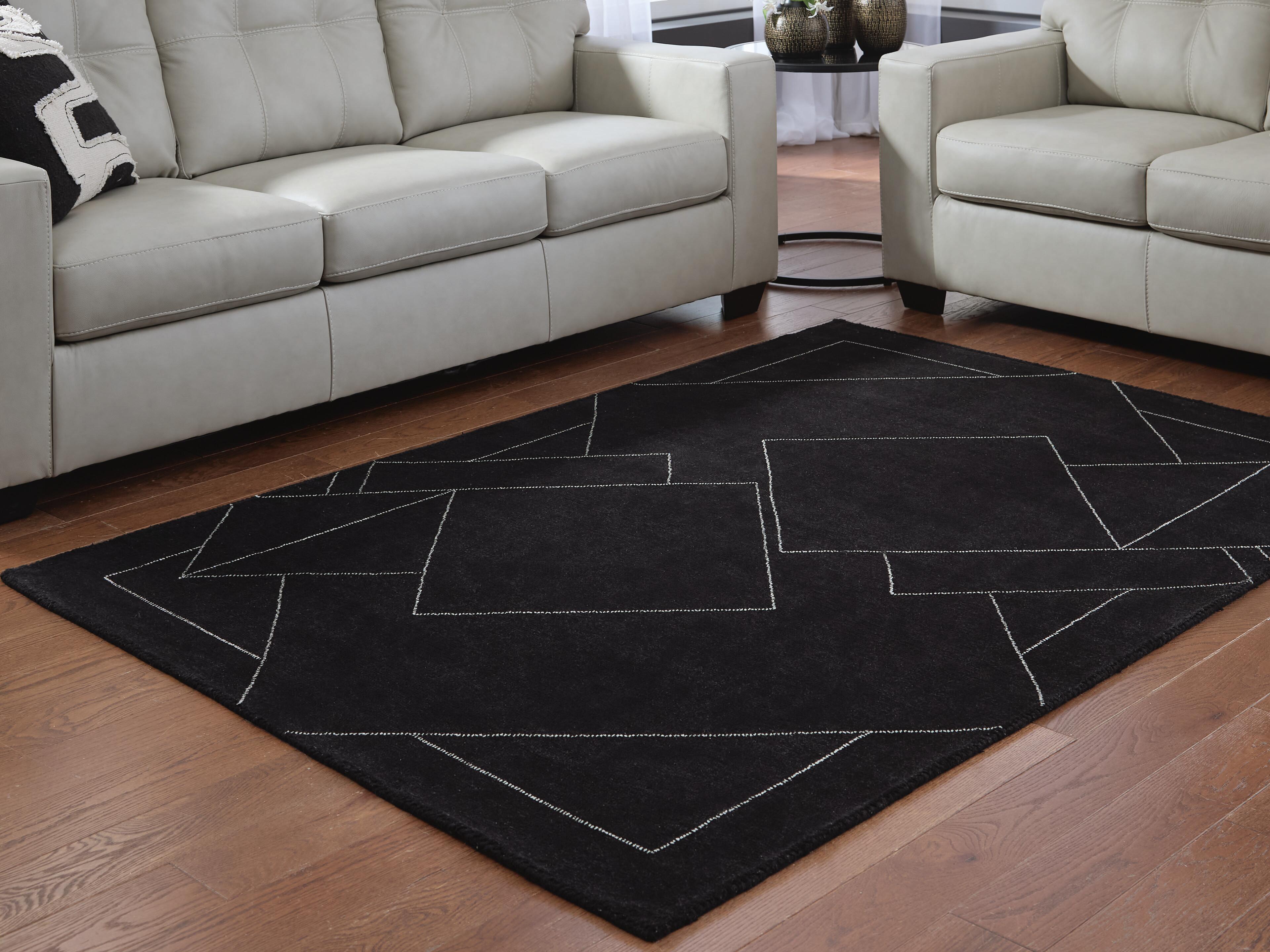 Click here for Marav 5 x 7 Area Rug  Black/White prices