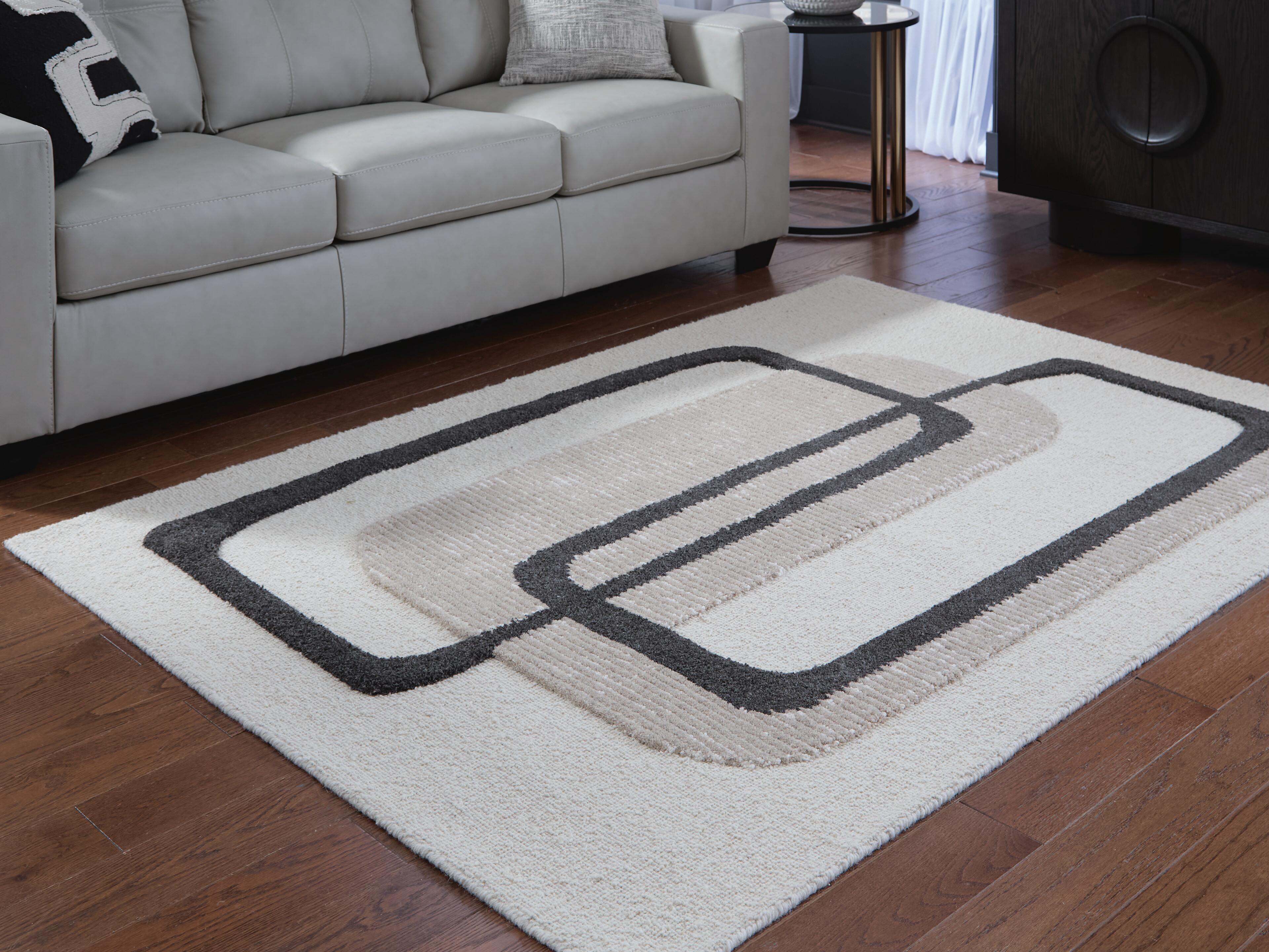 Click here for Davismour 5 x 7 Area Rug  Ivory/Taupe/Charcoal prices