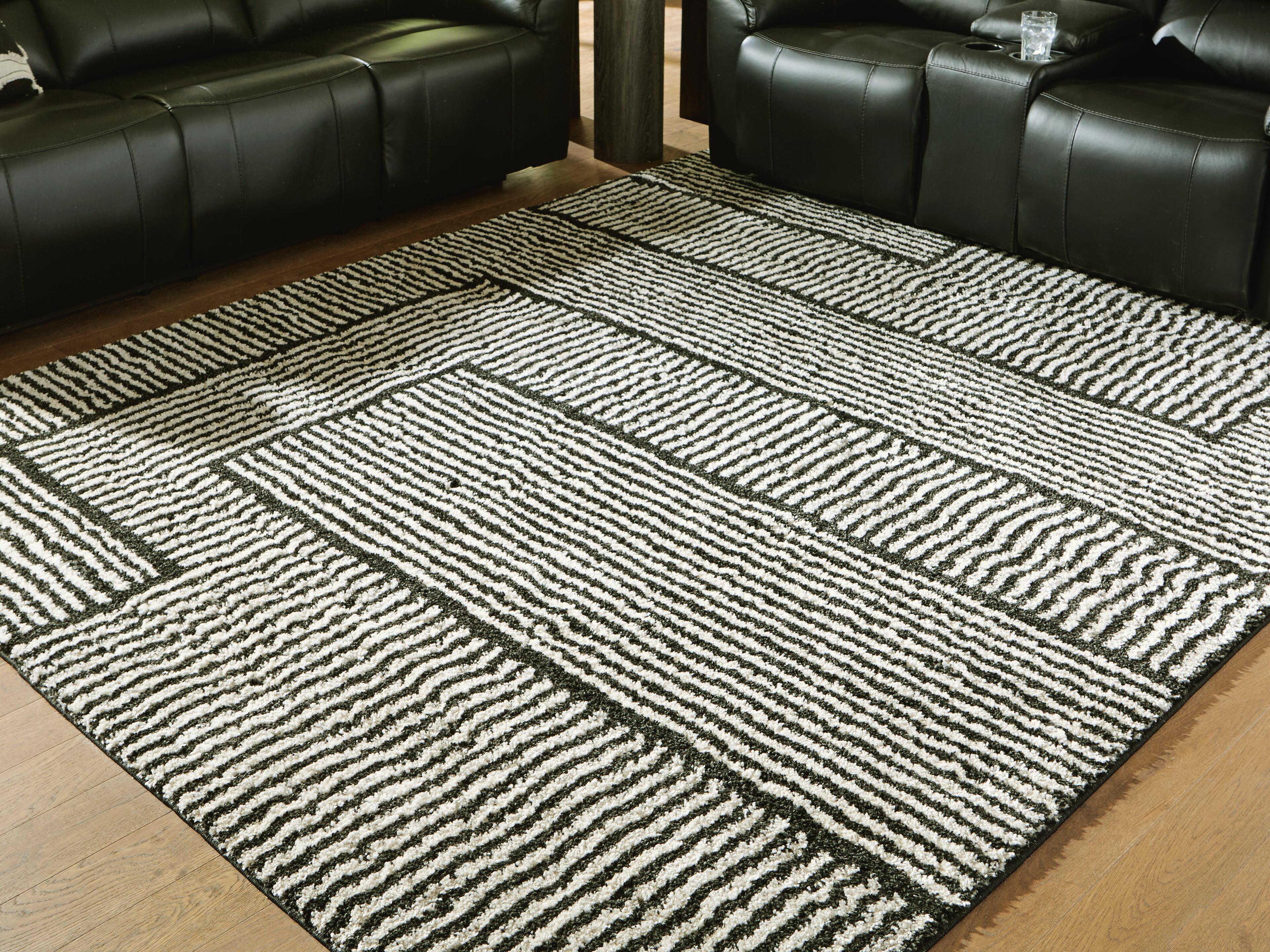 Click here for Kurtmen 710 x 910 Area Rug  Black/Ivory prices