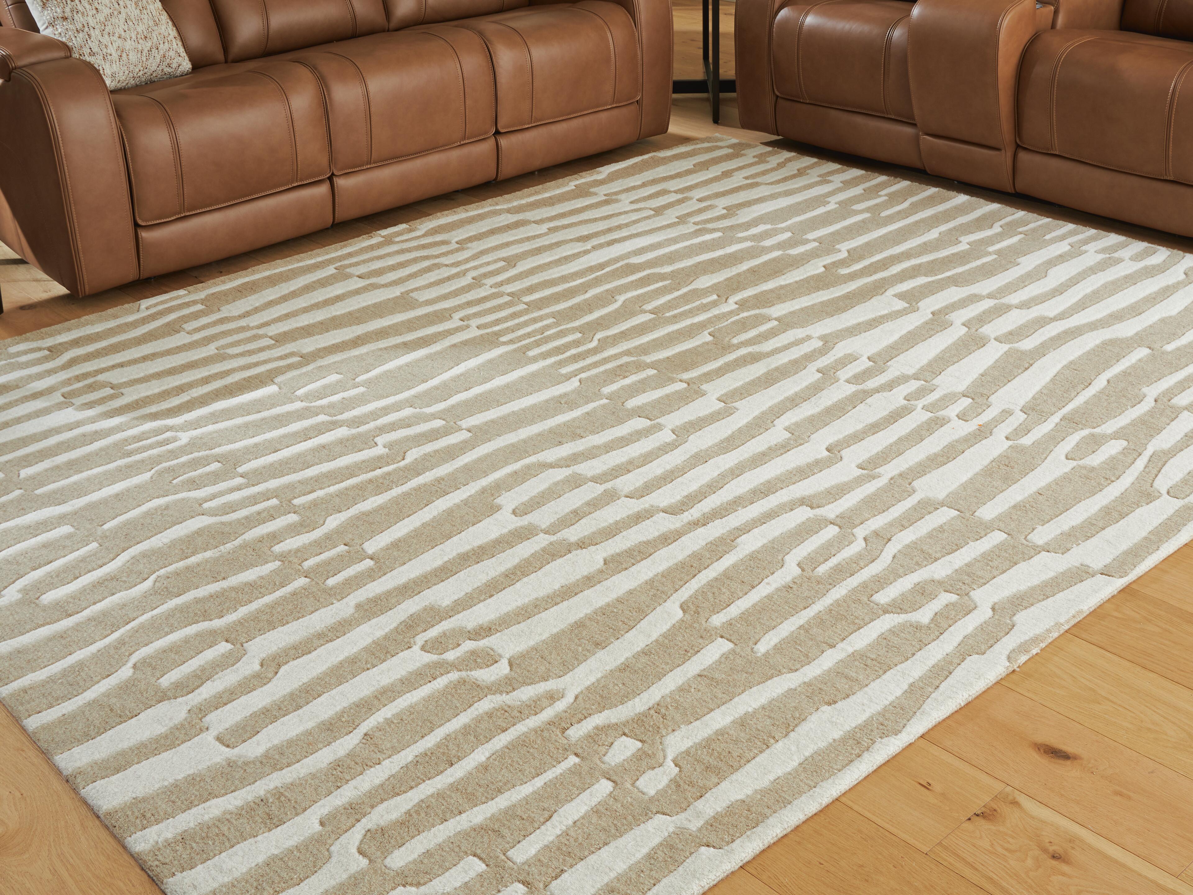Click here for Corrbell 78 x 10 Area Rug  Beige/White prices