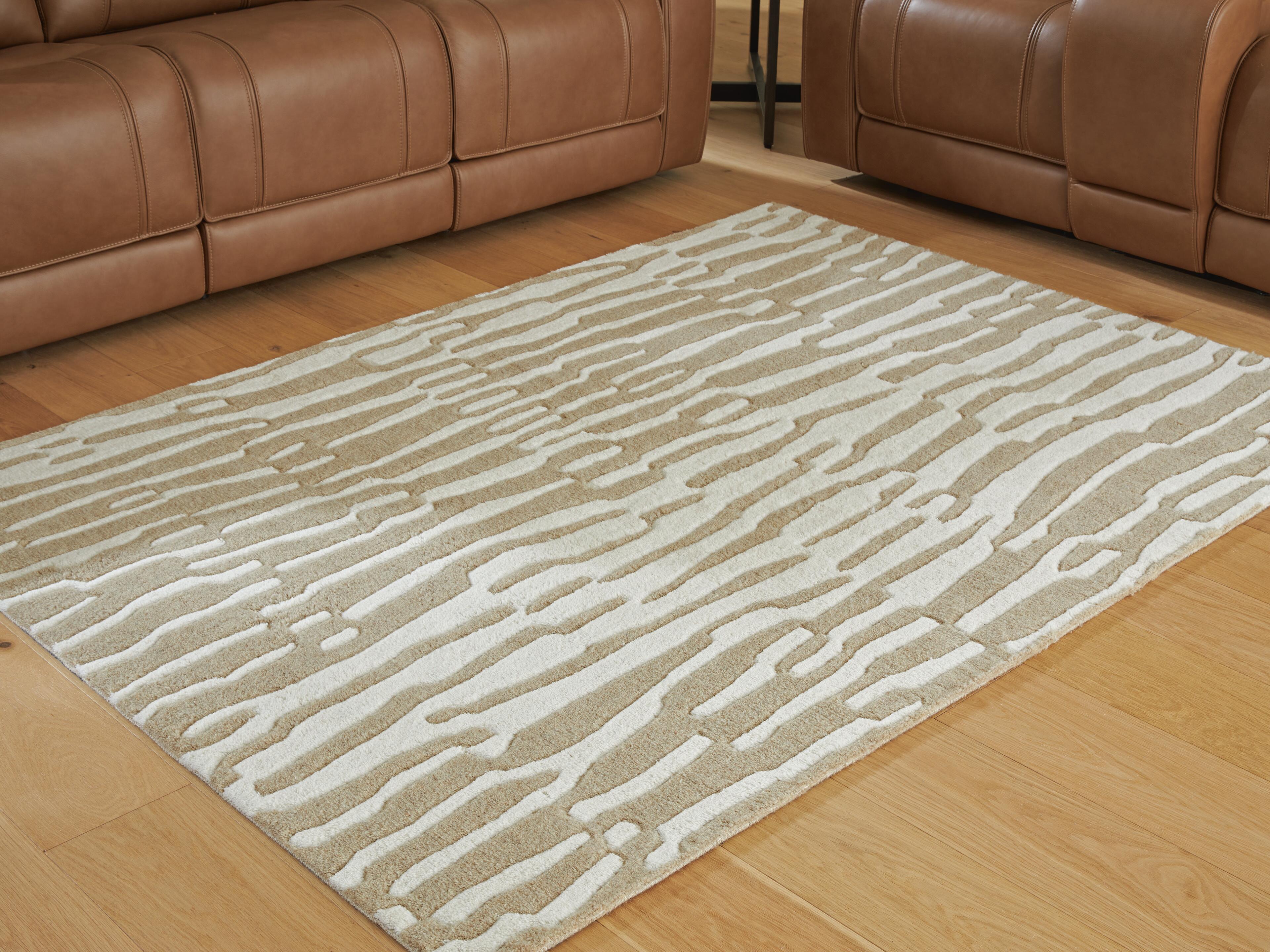 Click here for Corrbell 5 x 7 Area Rug  Beige/White prices