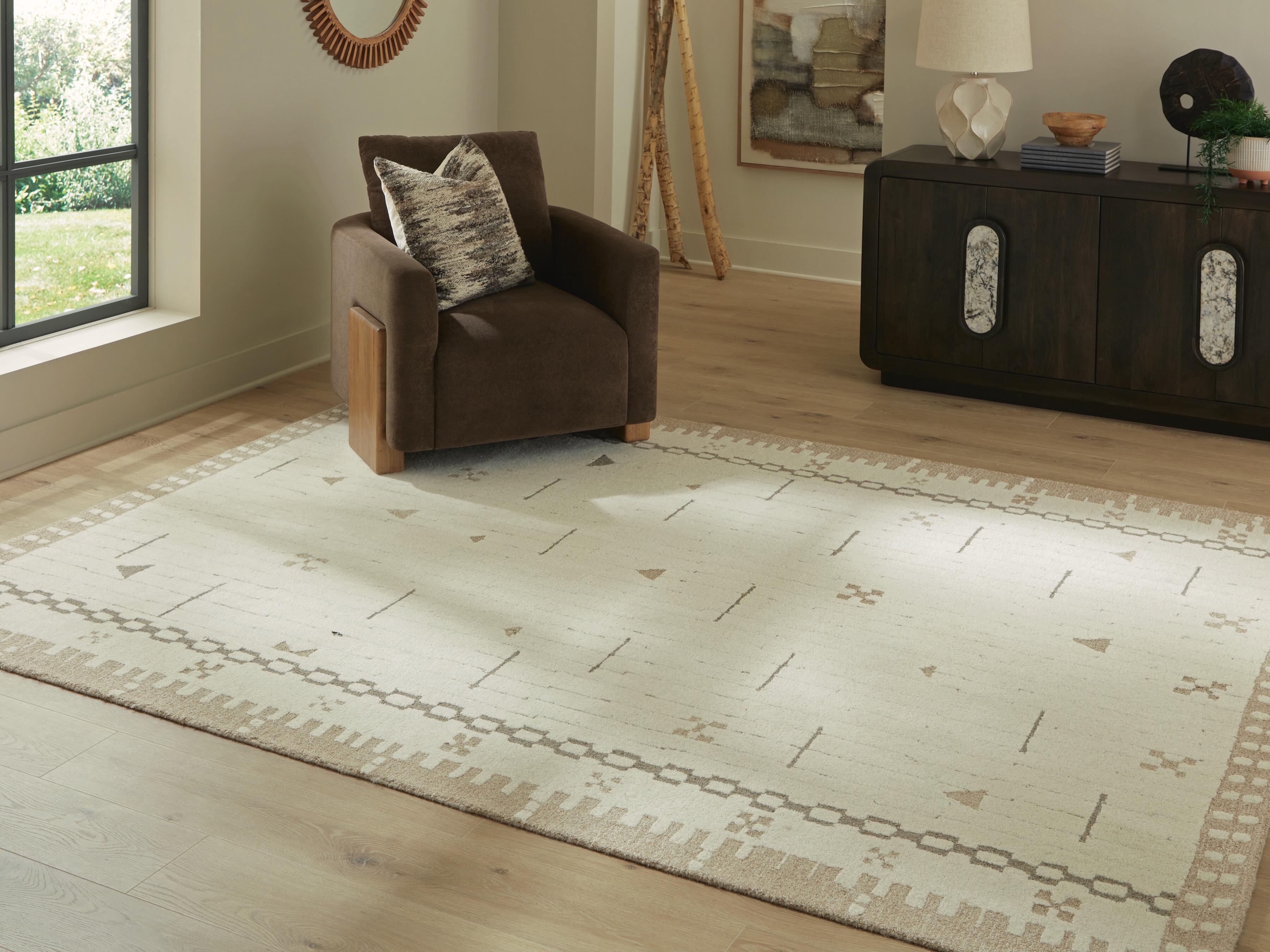 Click here for Dot 78 x 10 Area Rug  Cream/Brown/Taupe prices