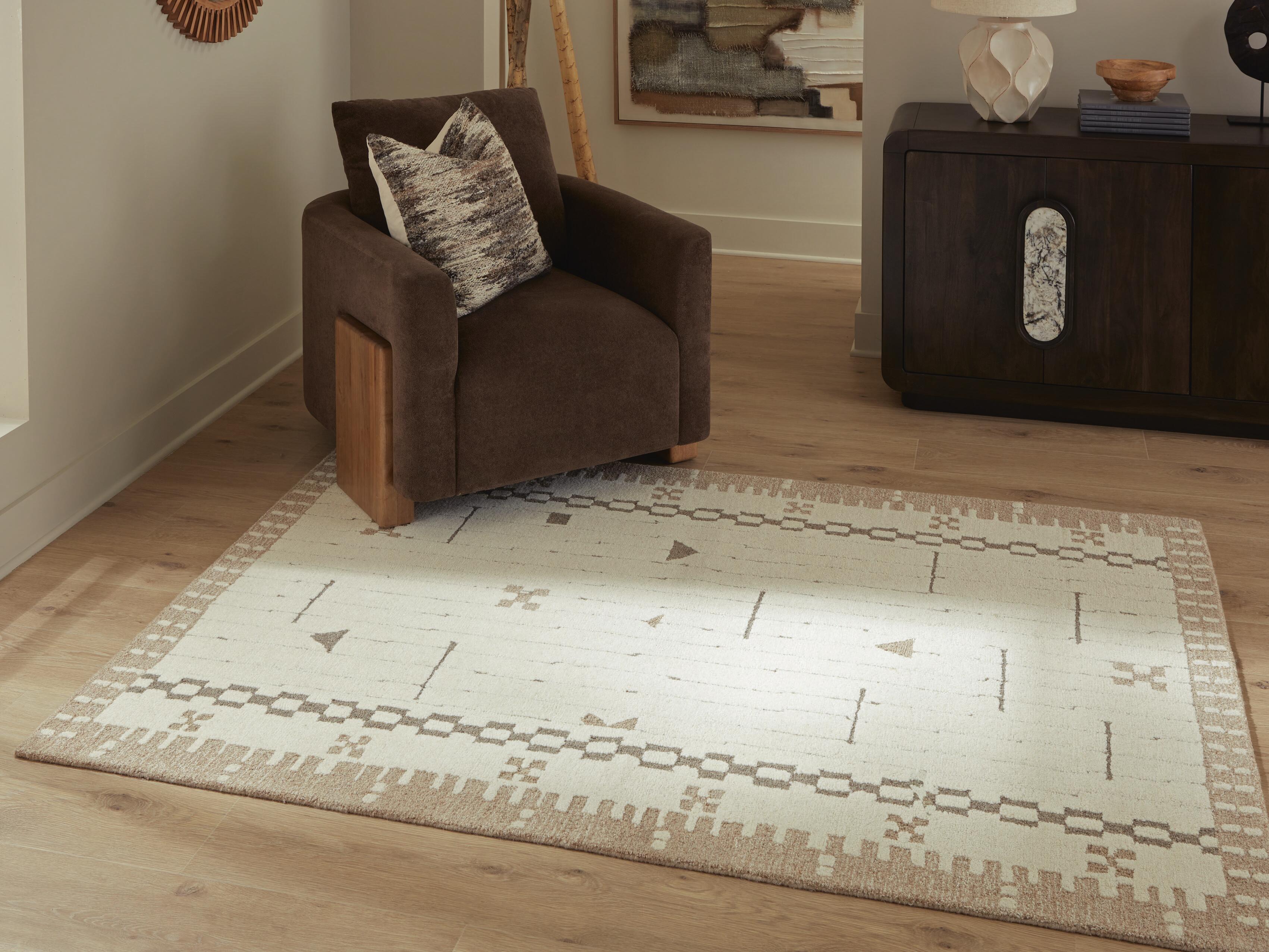 Click here for Dot 5 x 7 Area Rug  Cream/Brown/Taupe prices
